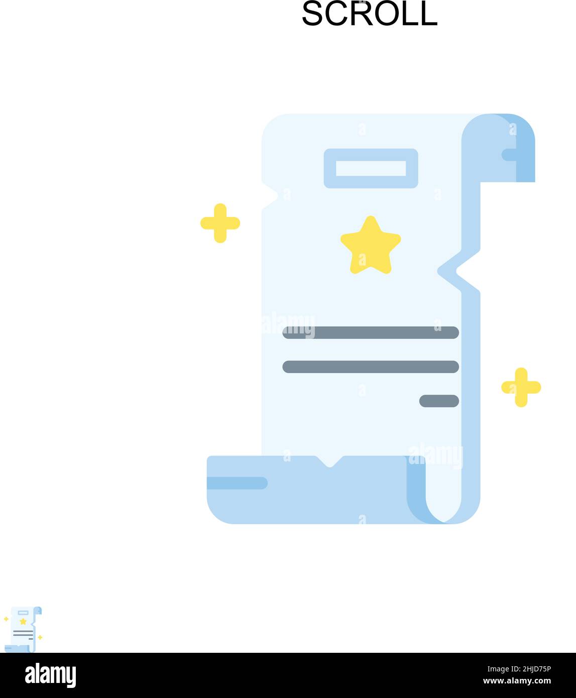 Scroll Simple vector icon. Illustration symbol design template for web ...