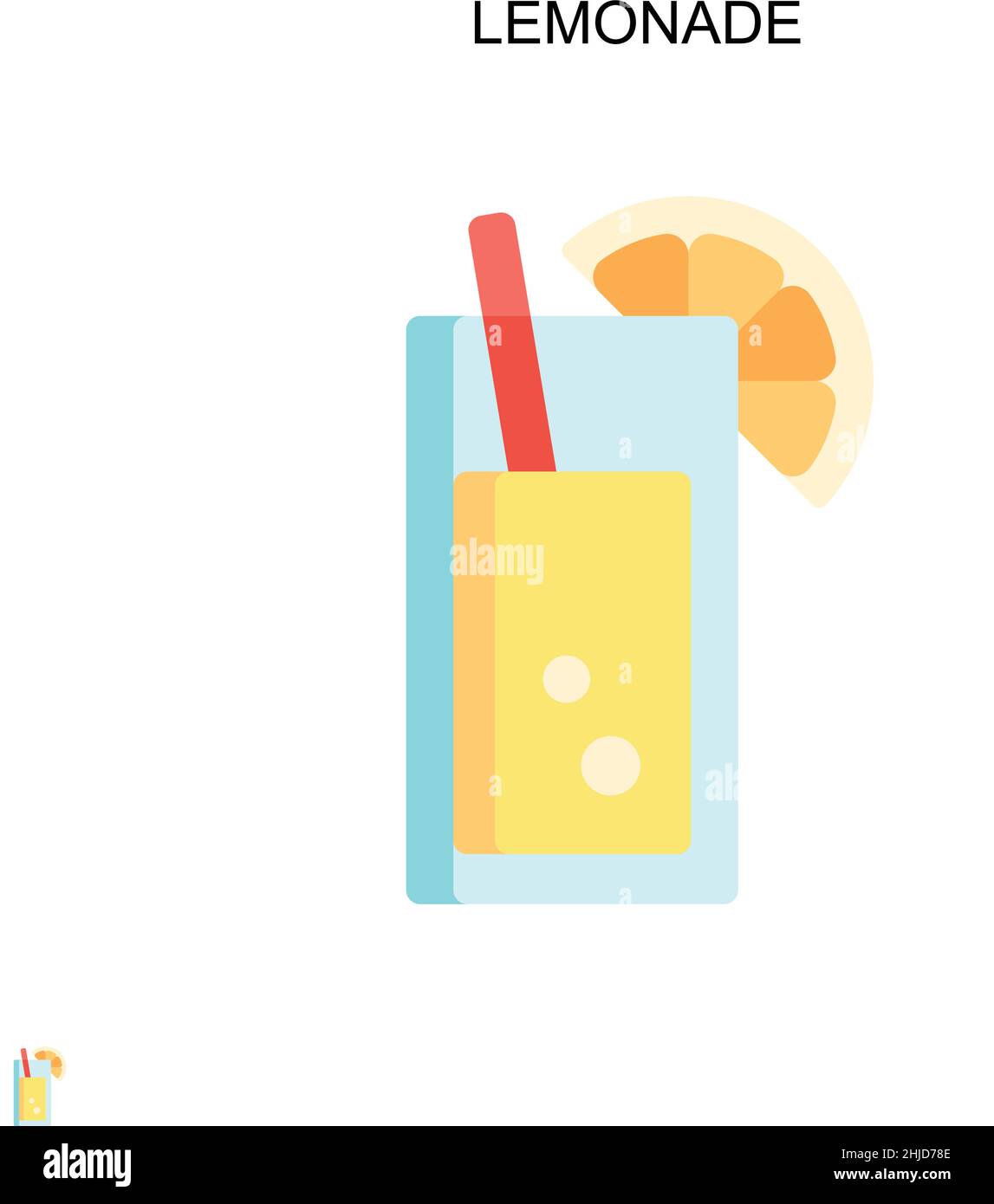 Fresh lemonade drink lemon slice Stock Vector Images - Alamy