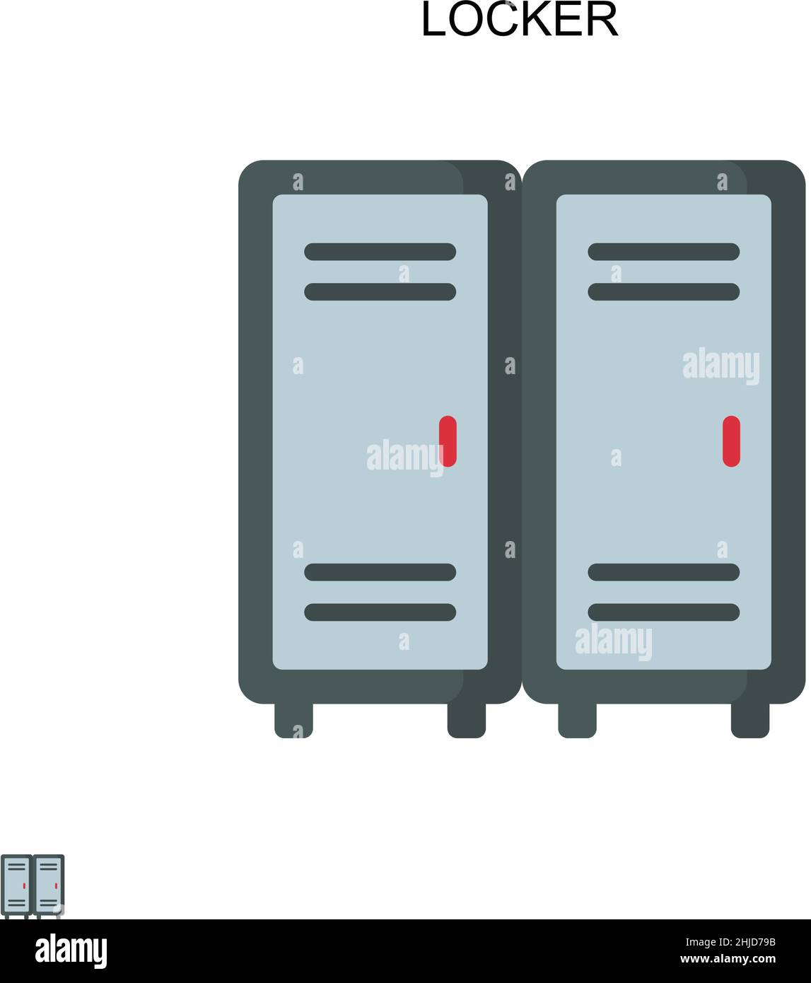 Locker Simple vector icon. Illustration symbol design template for web ...