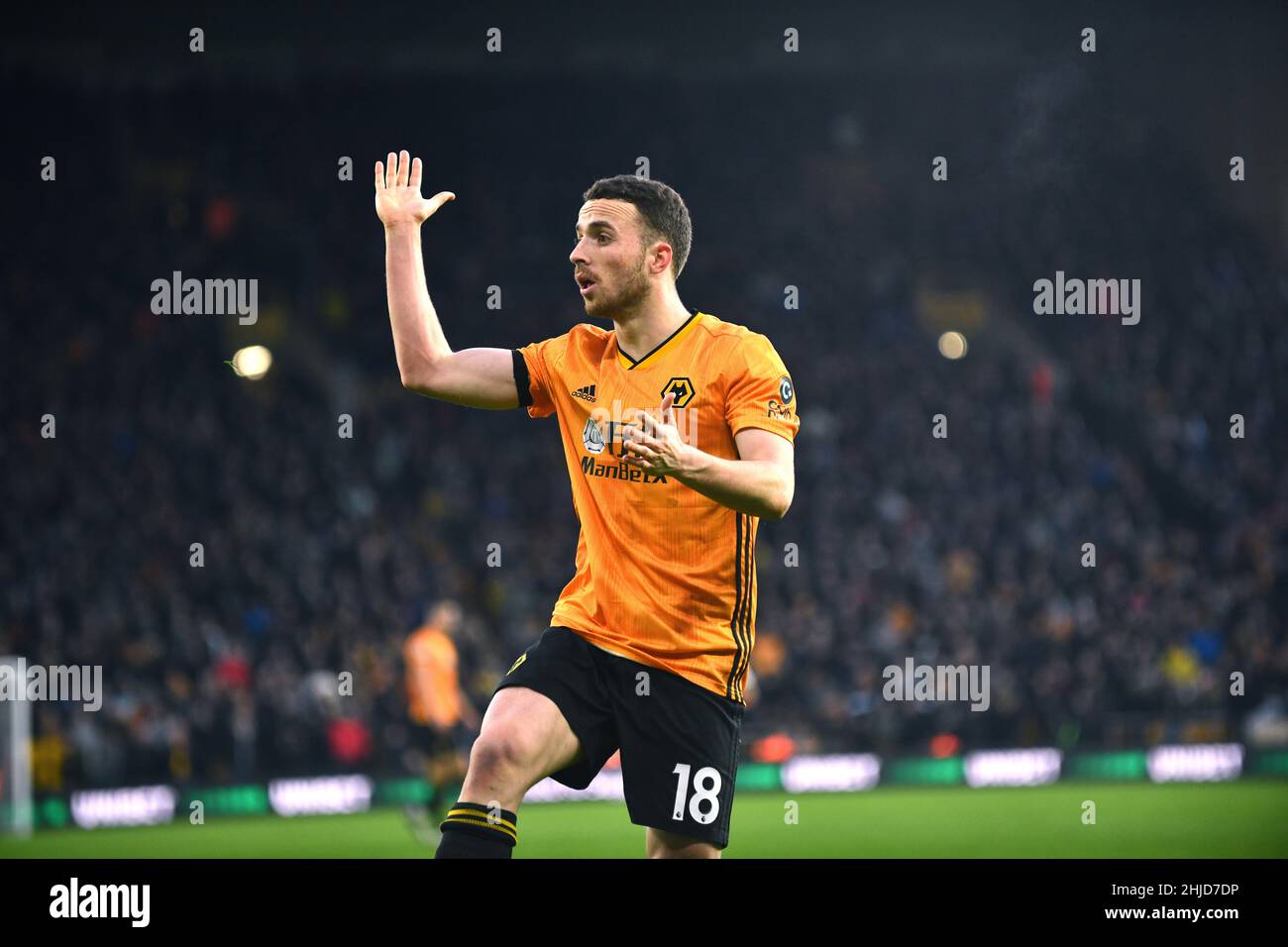 Wolves footballer Diogo Jota Wolverhampton Wanderers v Sheffield United ...