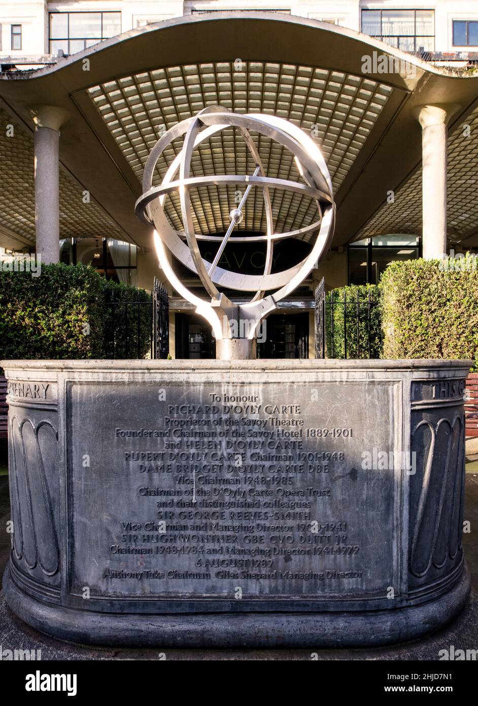 Rear entrance to the Savoy, a luxury hotel in London; designed by ...