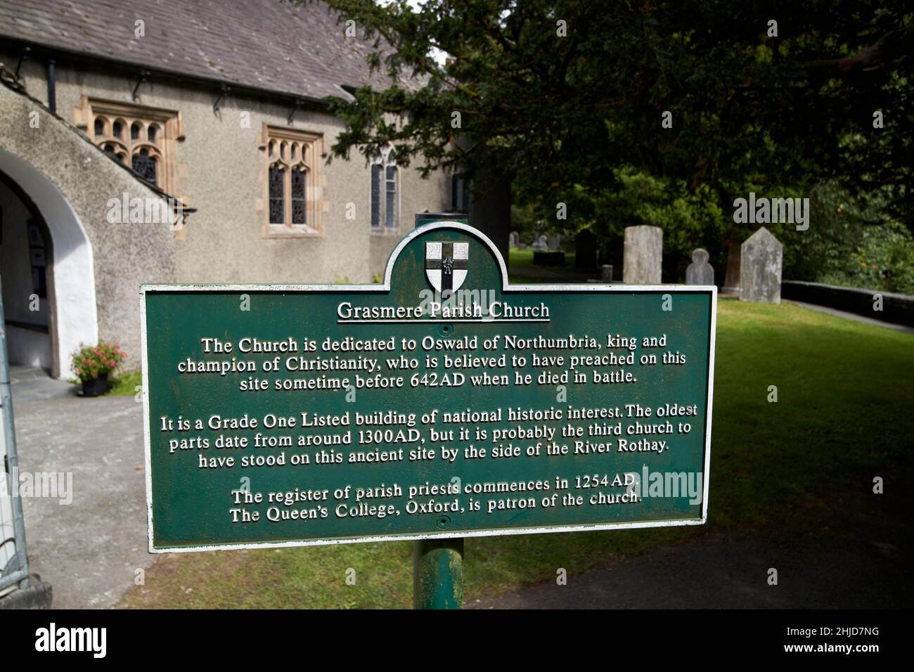 grounds and graveyard of st oswalds church grasmere parish church, lake ...