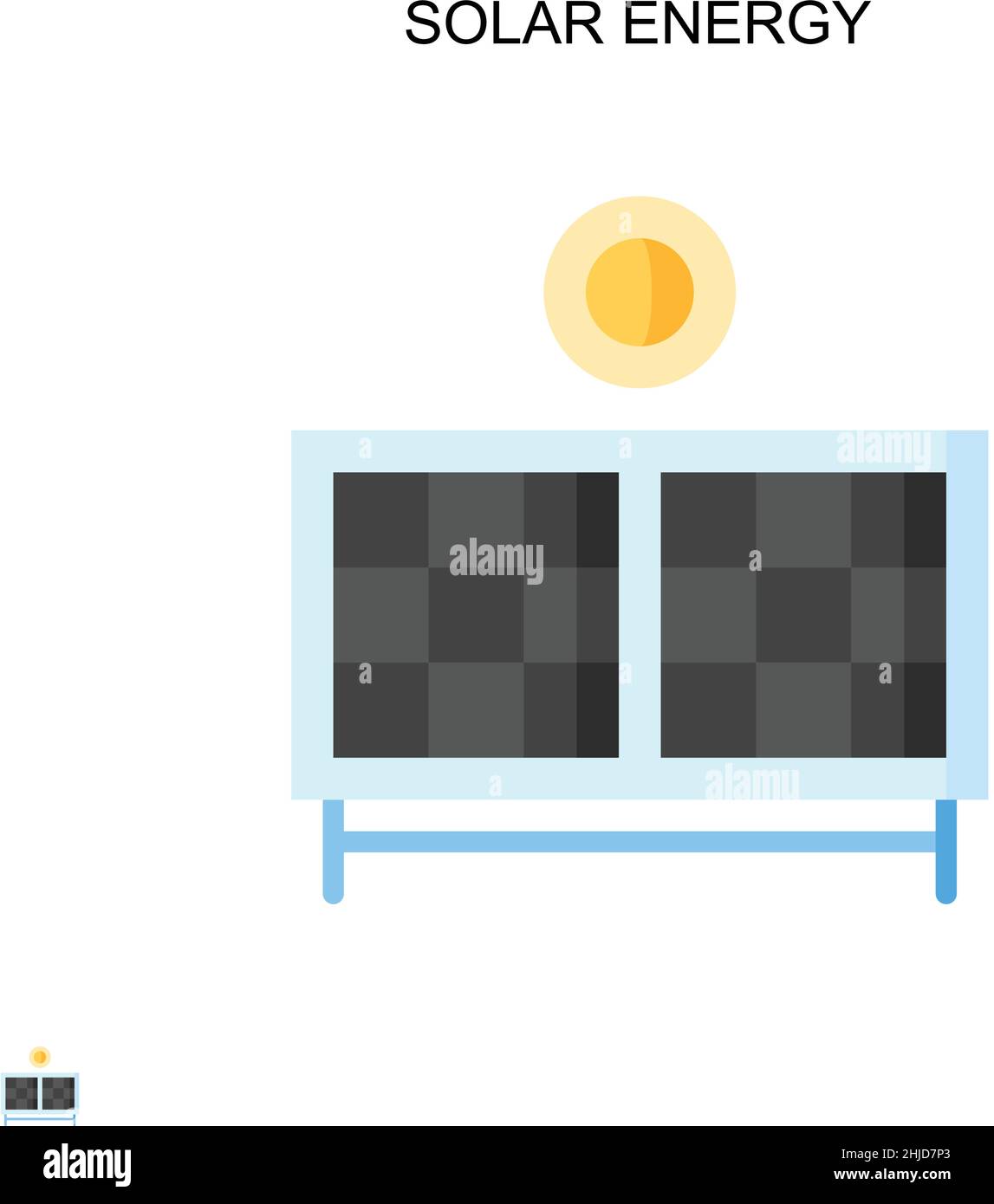 Solar energy Simple vector icon. Illustration symbol design template ...