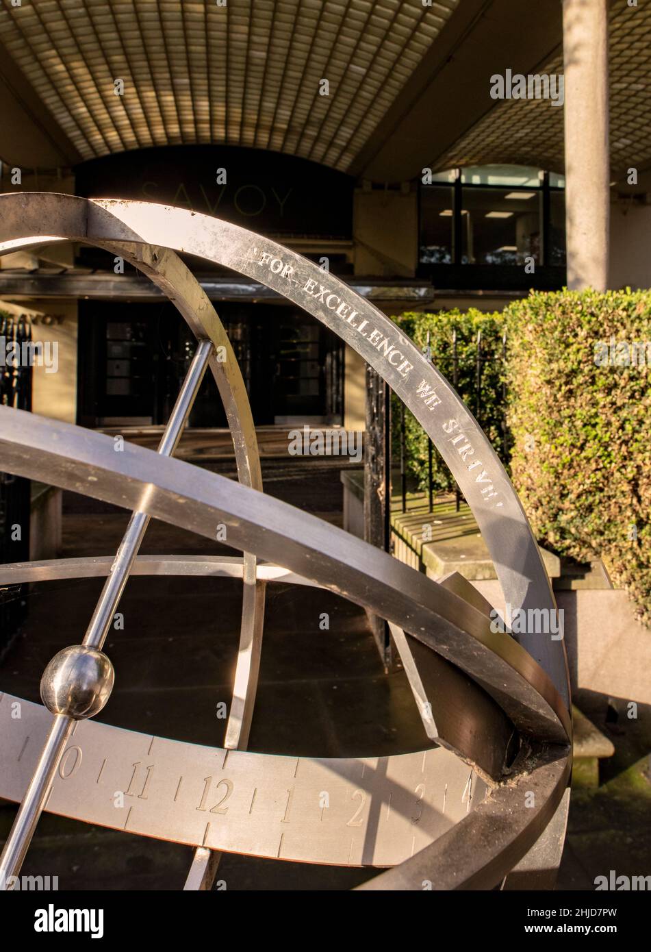 Rear entrance to the Savoy, a luxury hotel in London; designed by ...