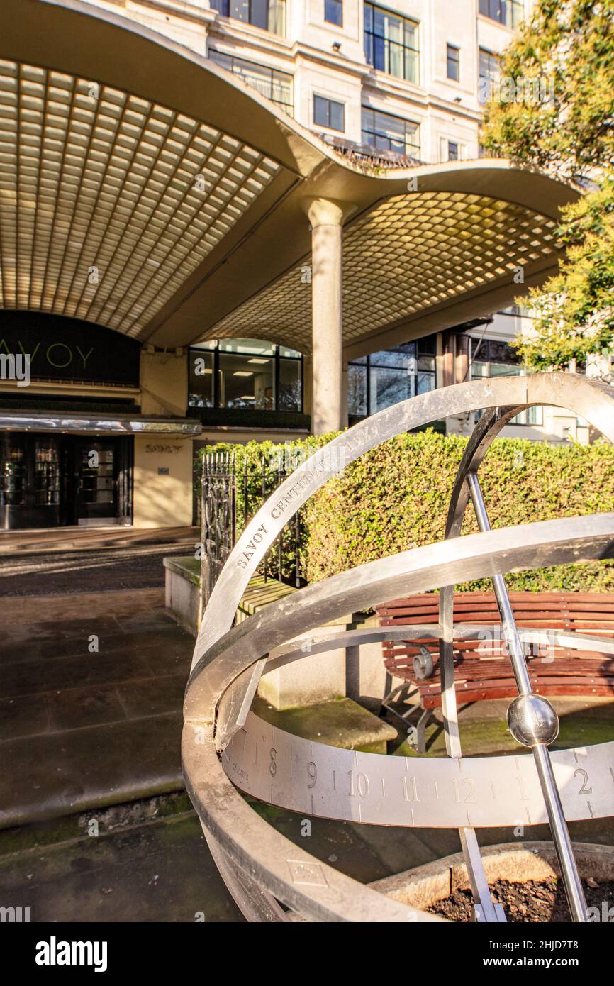 Rear entrance to the Savoy, a luxury hotel in London; designed by ...