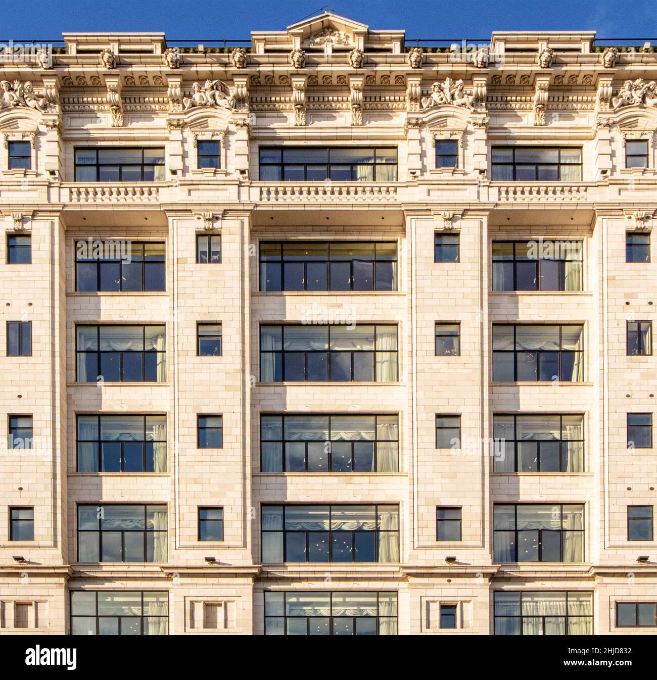 Rear entrance to the Savoy, a luxury hotel in London; designed by ...