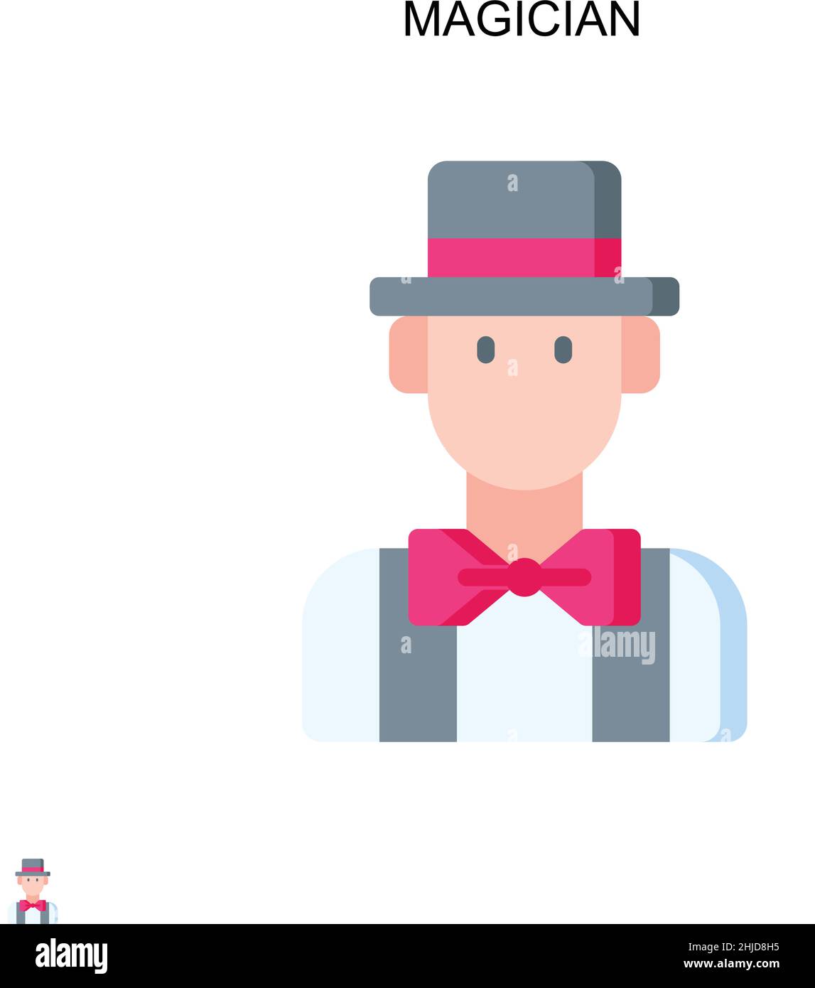 Magician Simple vector icon. Illustration symbol design template for ...
