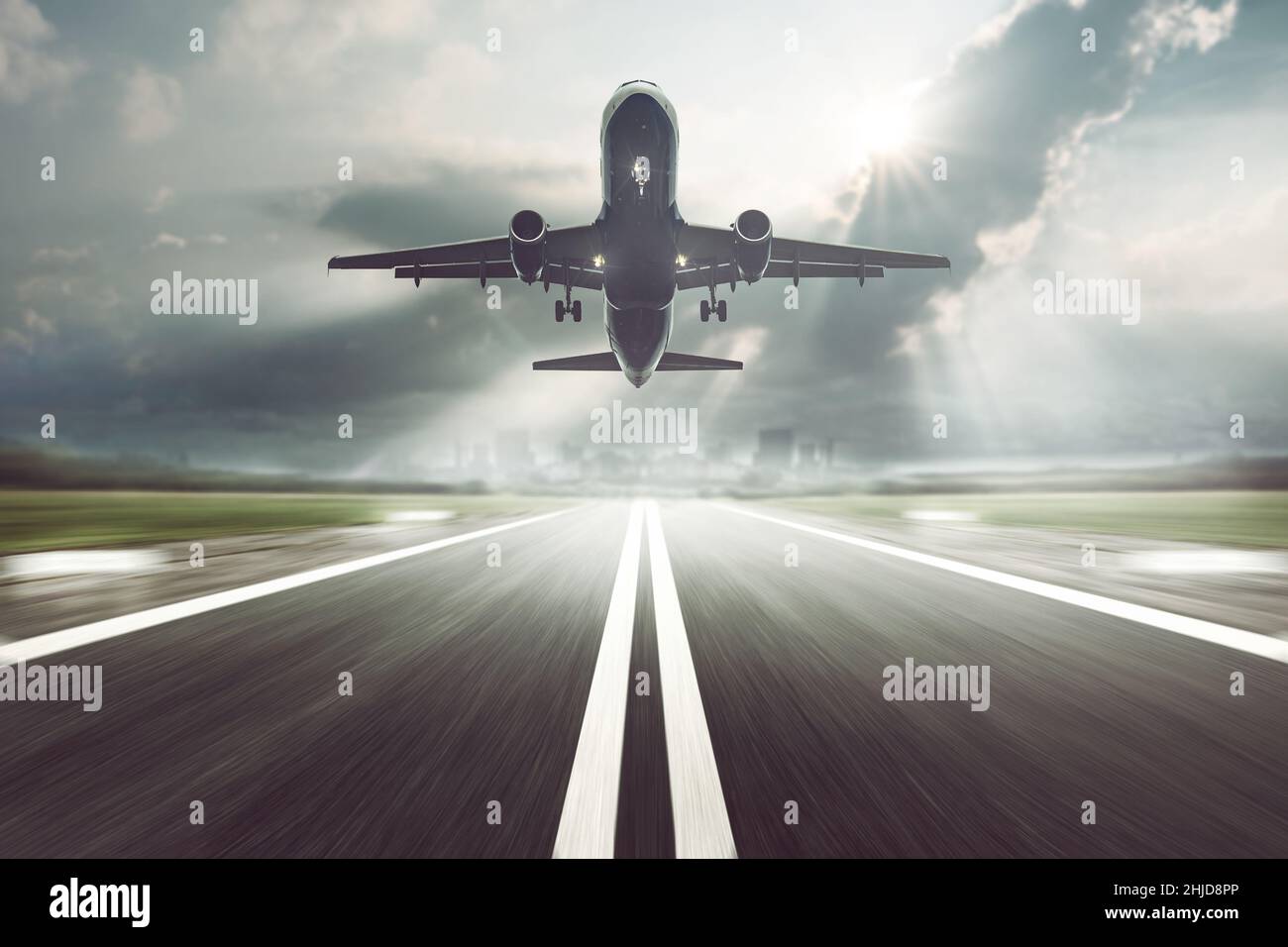 airplane take off landing flight Stock Photo - Alamy