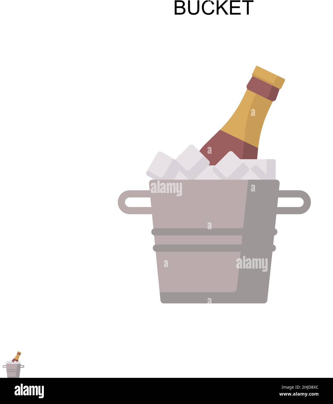 Bucket Simple vector icon. Illustration symbol design template for web ...