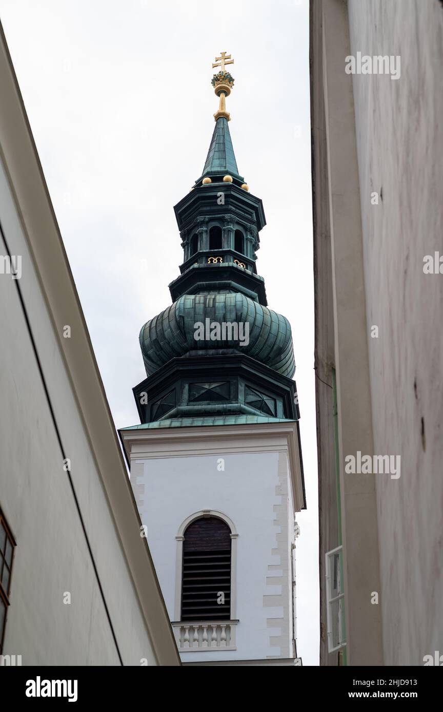 Vertical shot of a tower from outside Stock Photo - Alamy