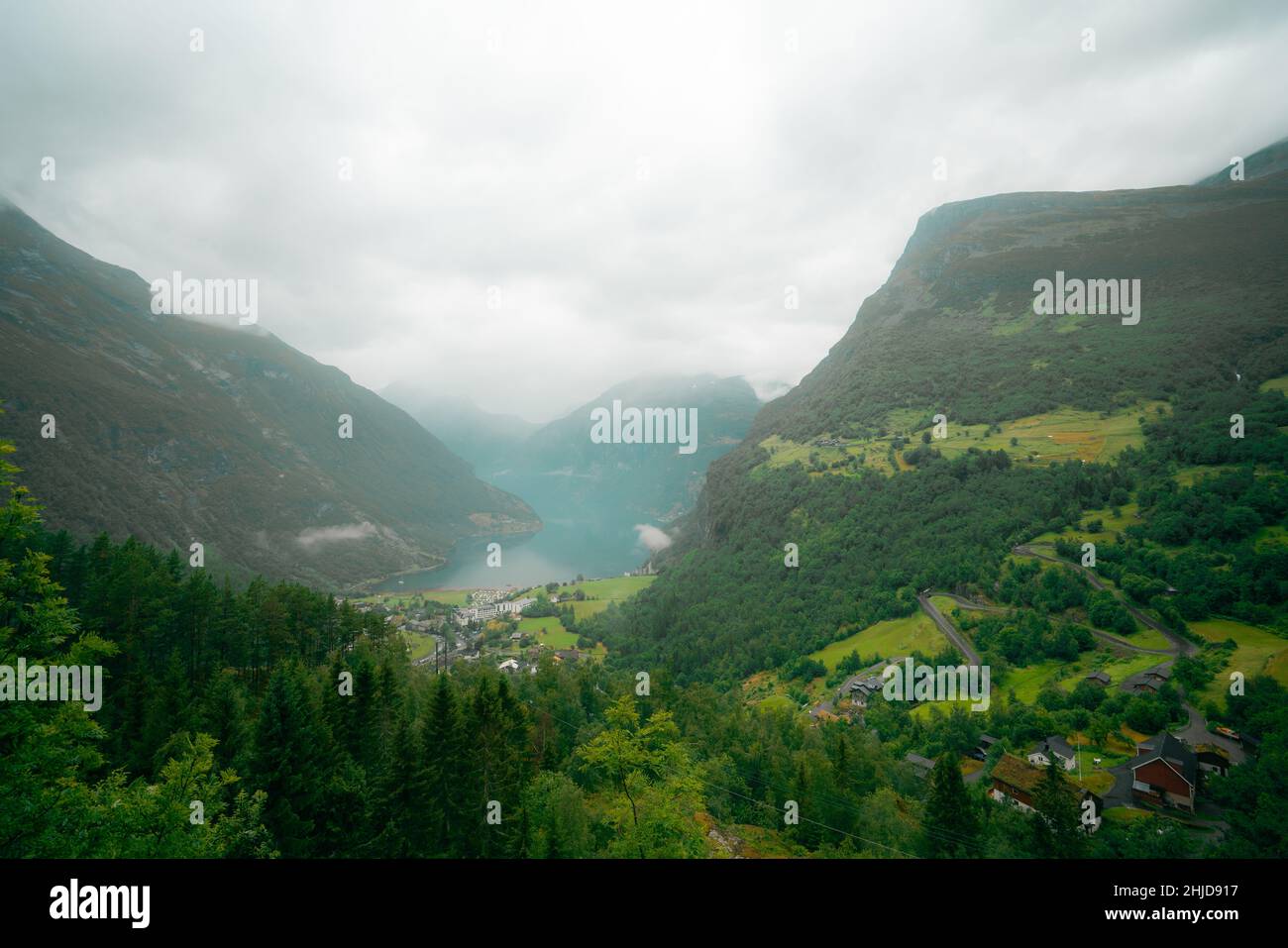Geiranger small tourist village hi-res stock photography and images - Alamy