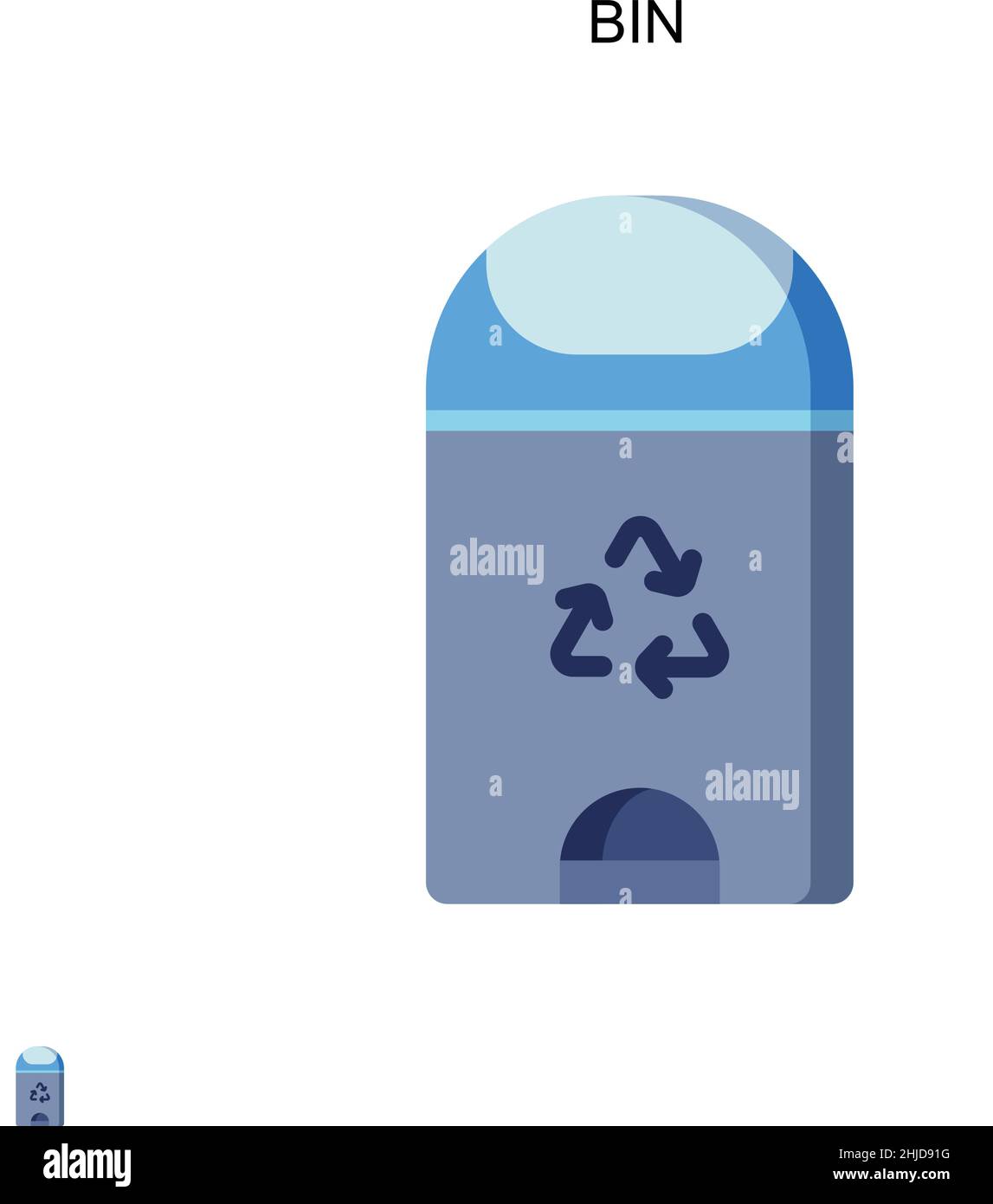 Bin Simple vector icon. Illustration symbol design template for web ...