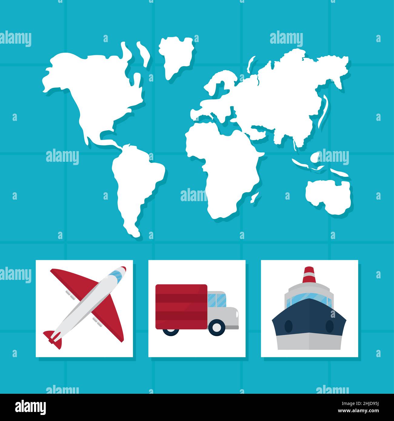 world and delivery icon set Stock Vector Image & Art - Alamy