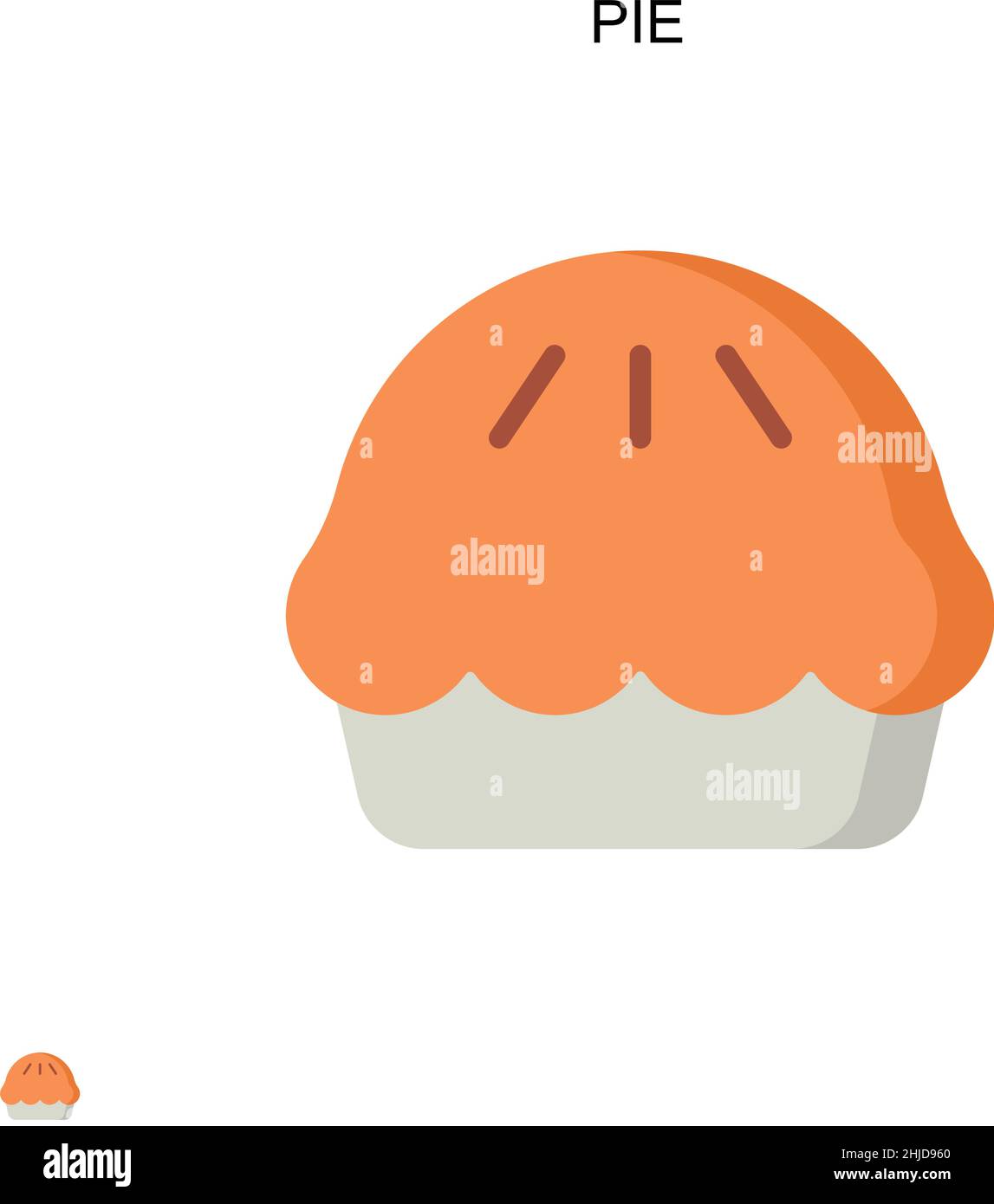 Pie Simple vector icon. Illustration symbol design template for web ...