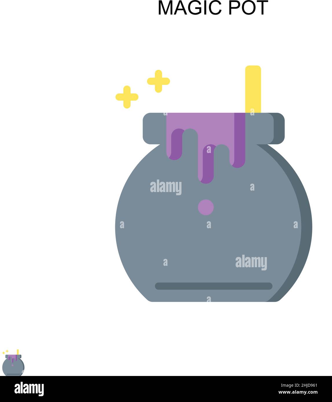 Magic pot Simple vector icon. Illustration symbol design template for ...