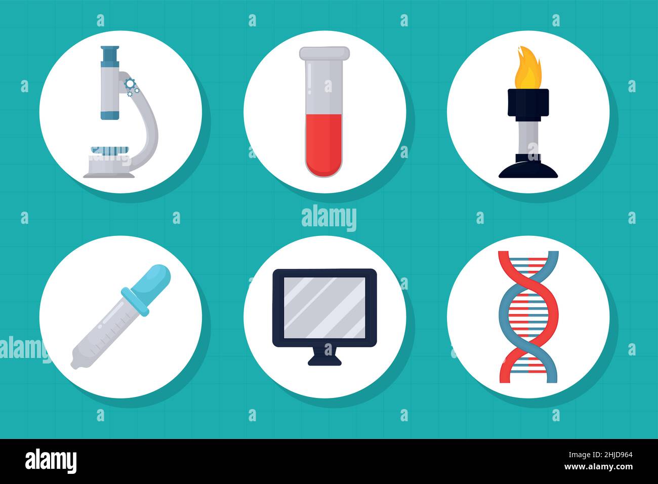 chemistry and lab icon set Stock Vector Image & Art - Alamy