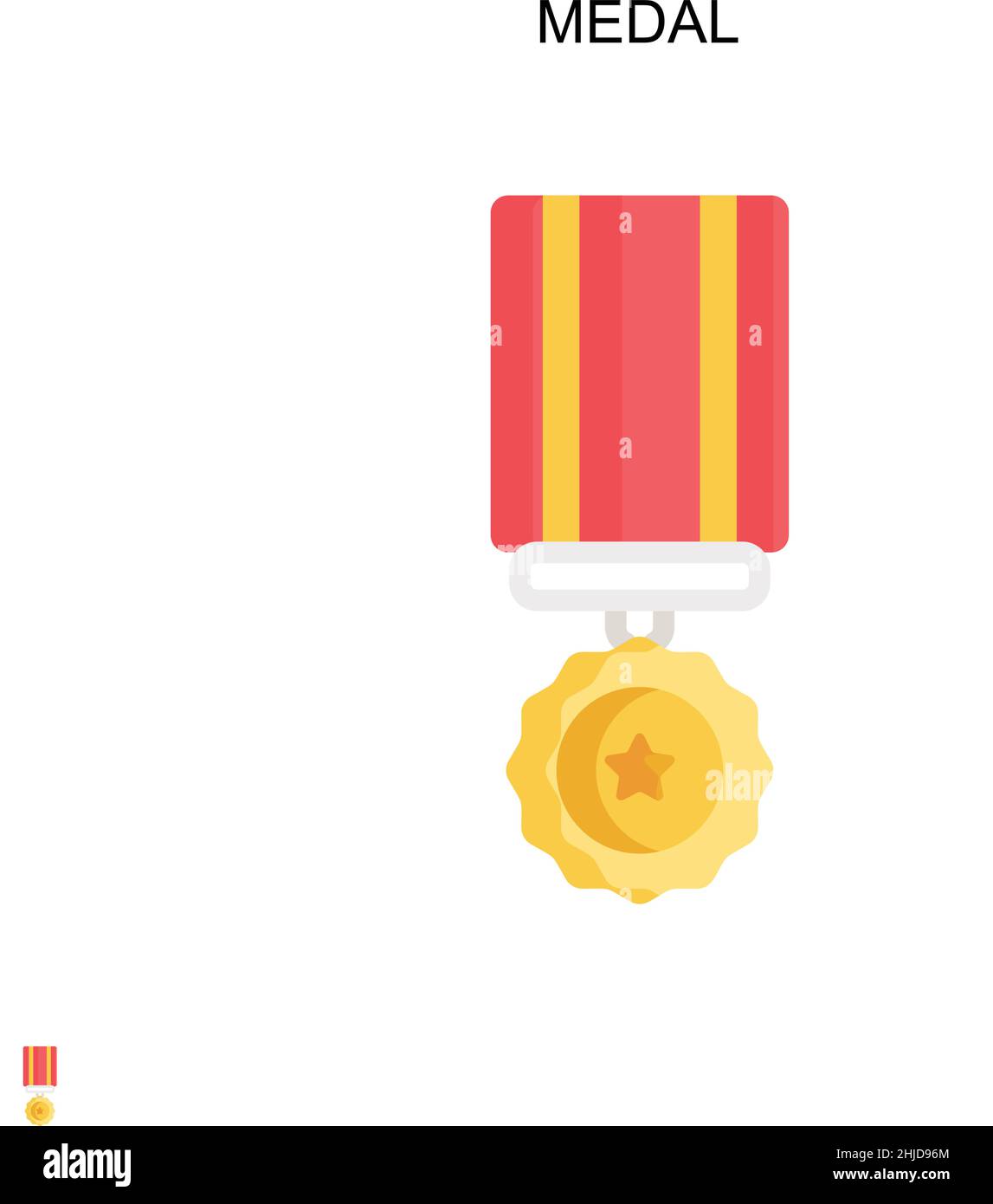 Medal Simple vector icon. Illustration symbol design template for web ...