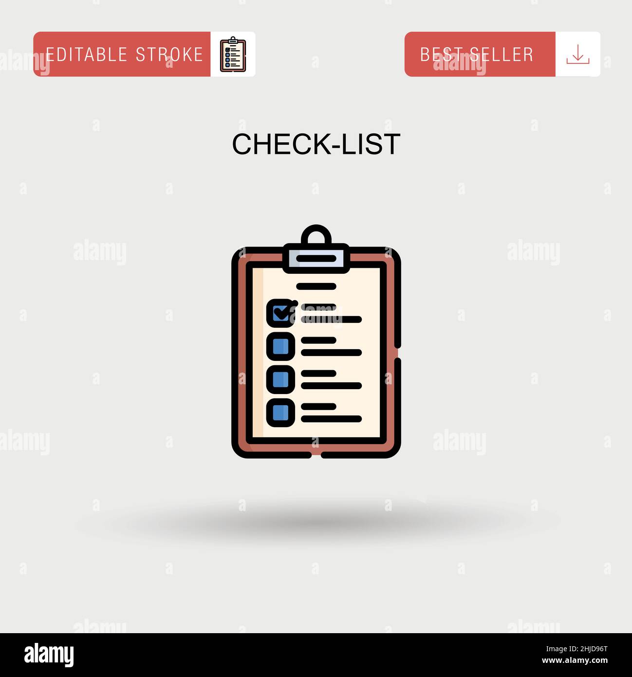 Check-list Simple vector icon Stock Vector Image & Art - Alamy