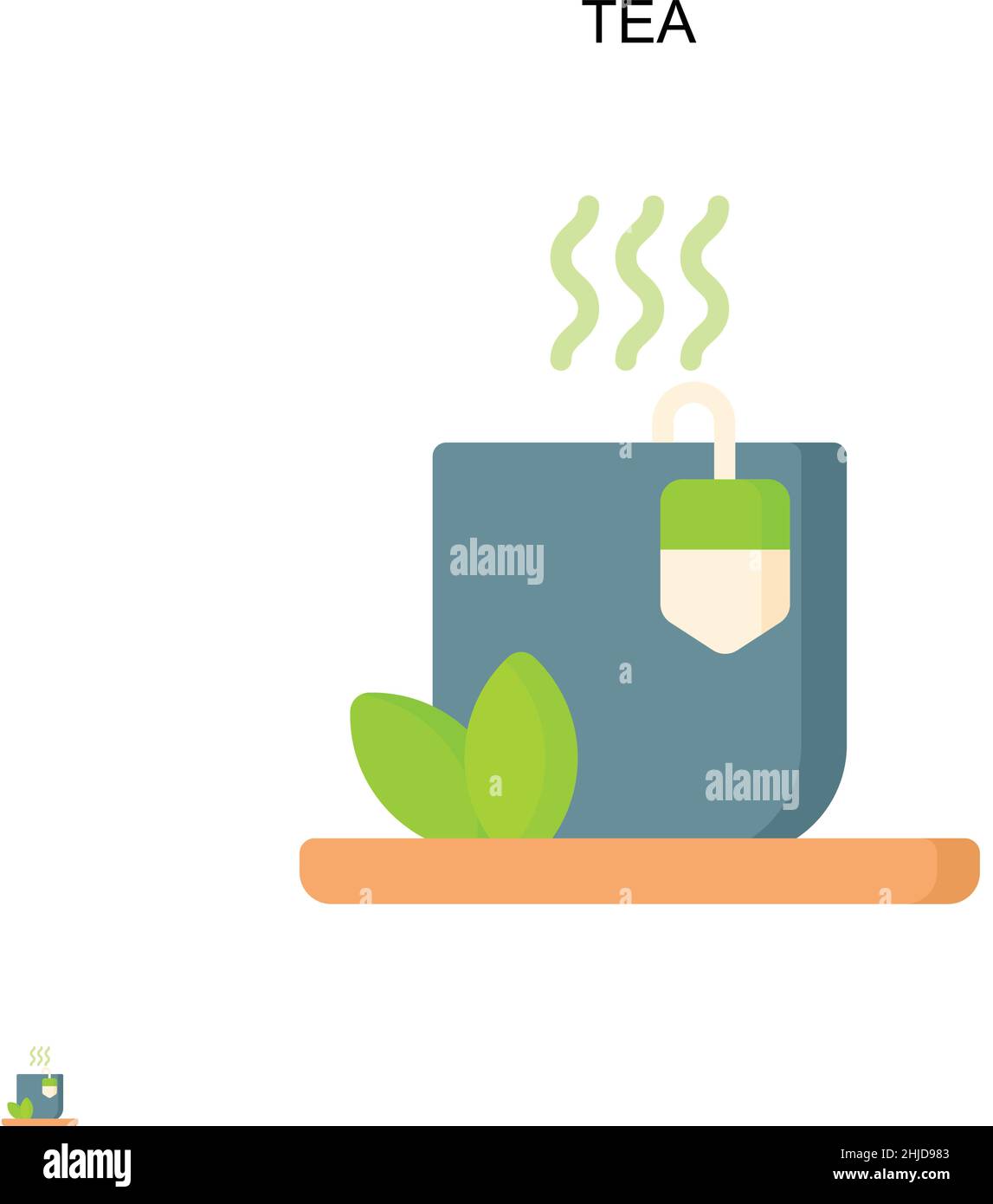 Tea Simple vector icon. Illustration symbol design template for web ...