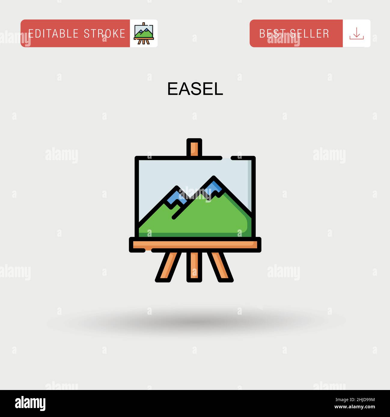 Easel painter Stock Vector Images - Alamy