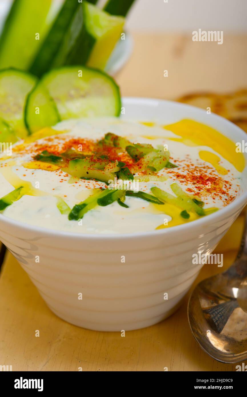 Arab middle east salatit laban wa kh’yar Khyar Bi Laban goat yogurt and ...