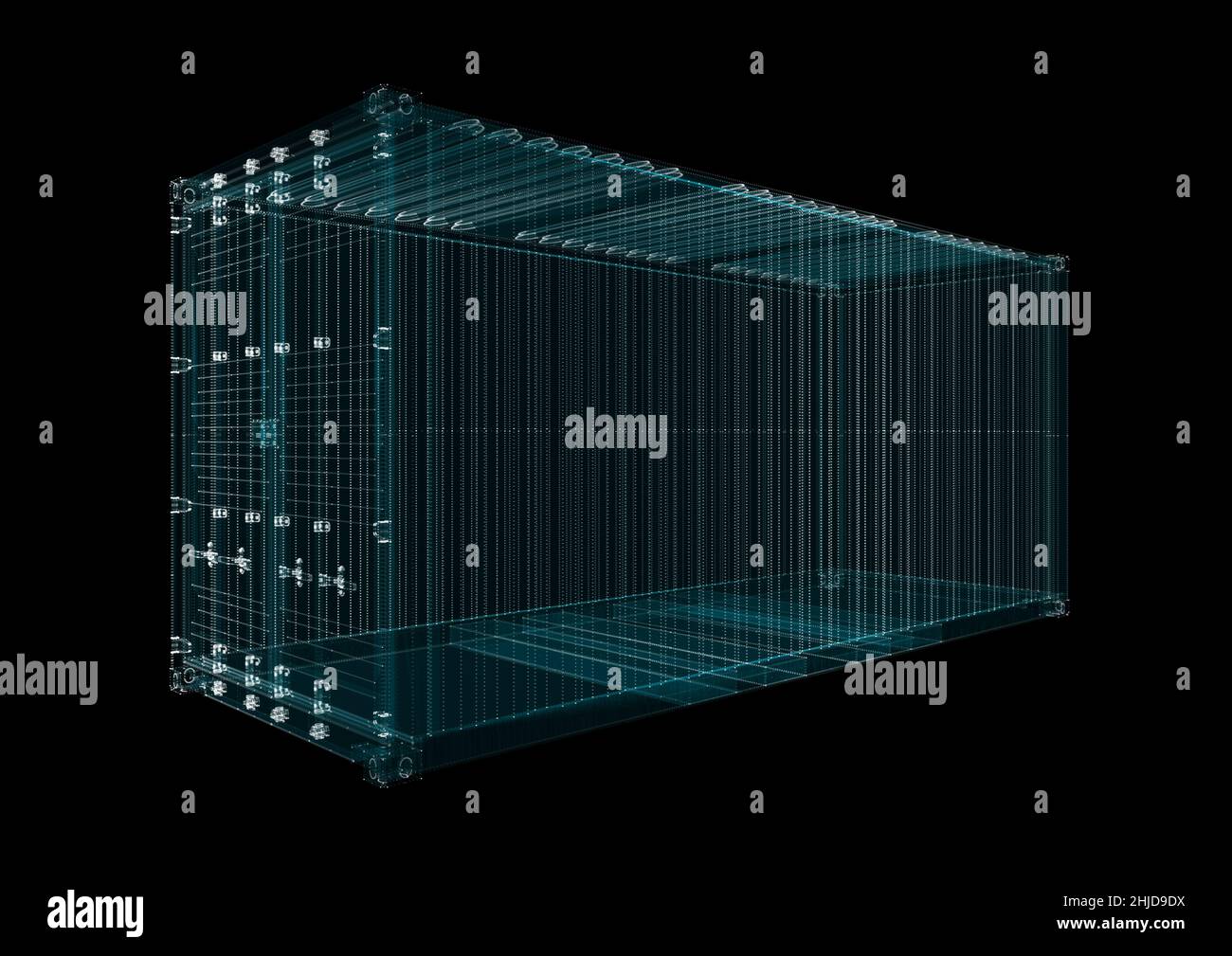 Cargo Shipping Container Hologram. Transport and Technology Concept ...
