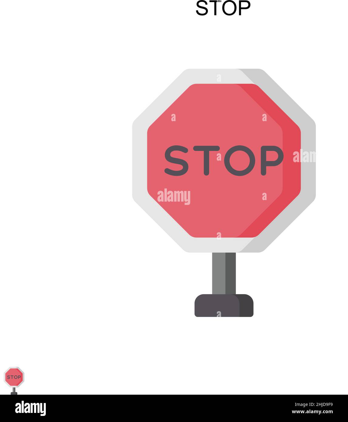 Stop Simple vector icon. Illustration symbol design template for web ...
