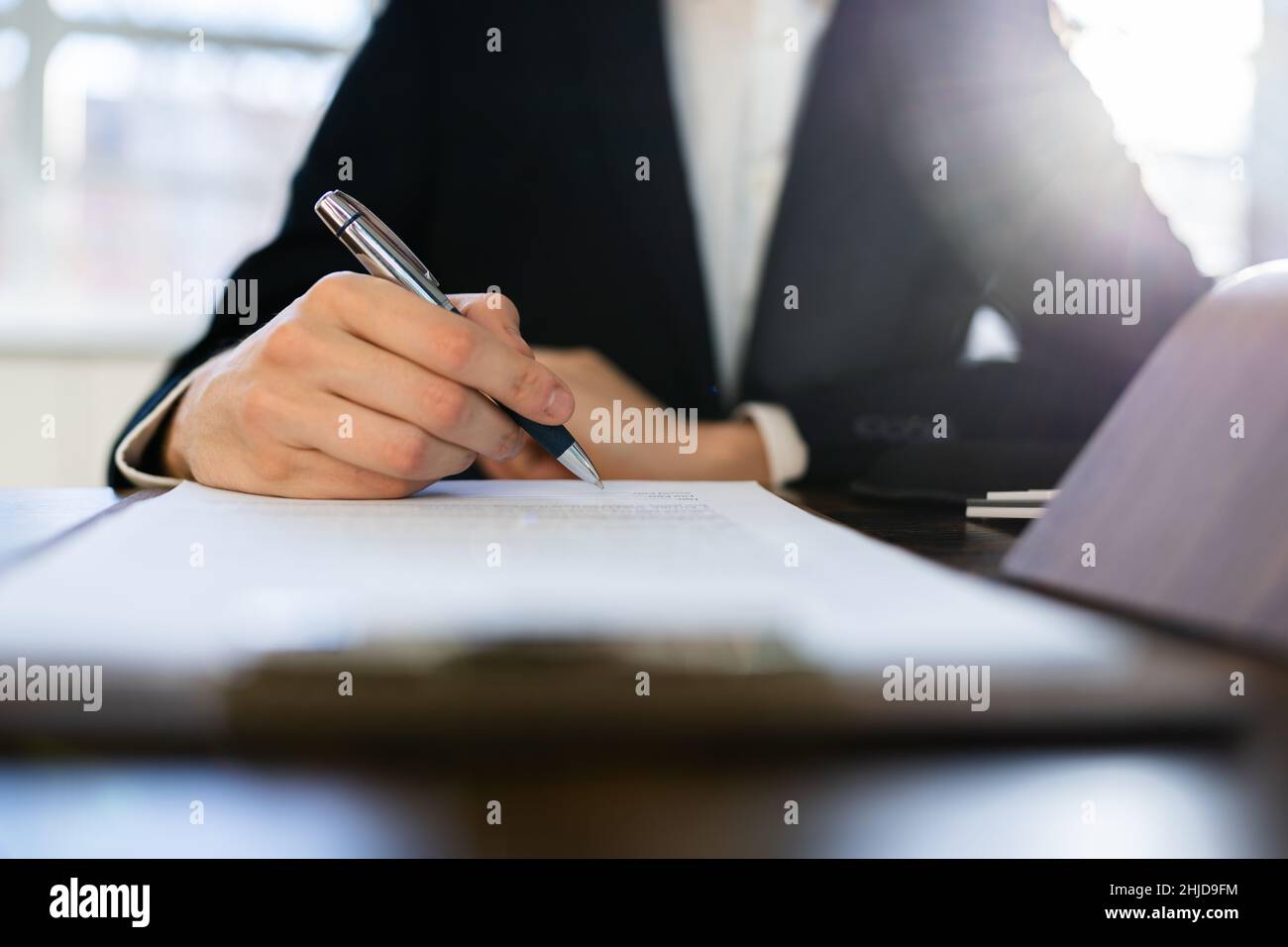 Legal Document Signature And Compliance Form Paperwork Stock Photo - Alamy