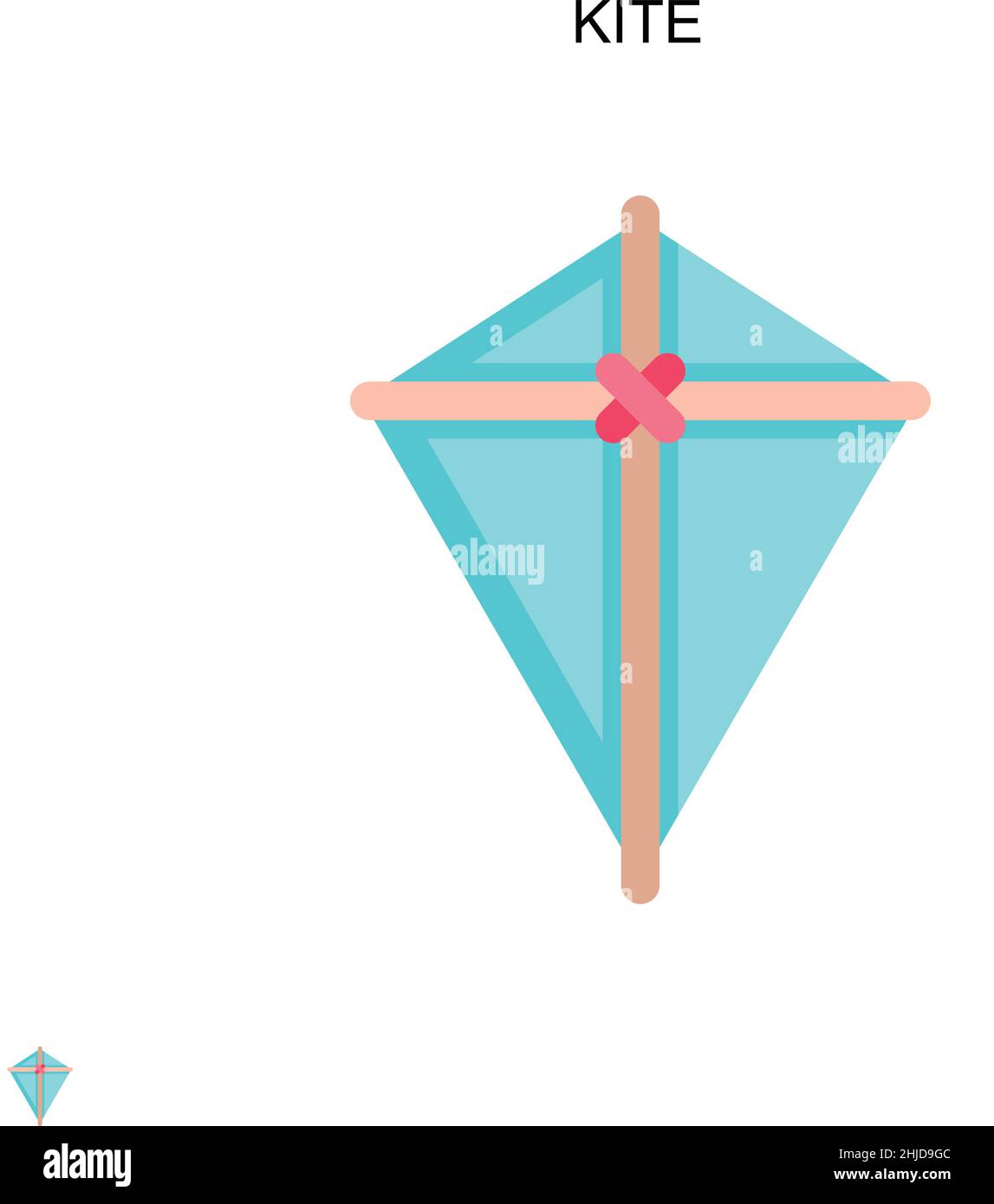 Kite Simple vector icon. Illustration symbol design template for web ...