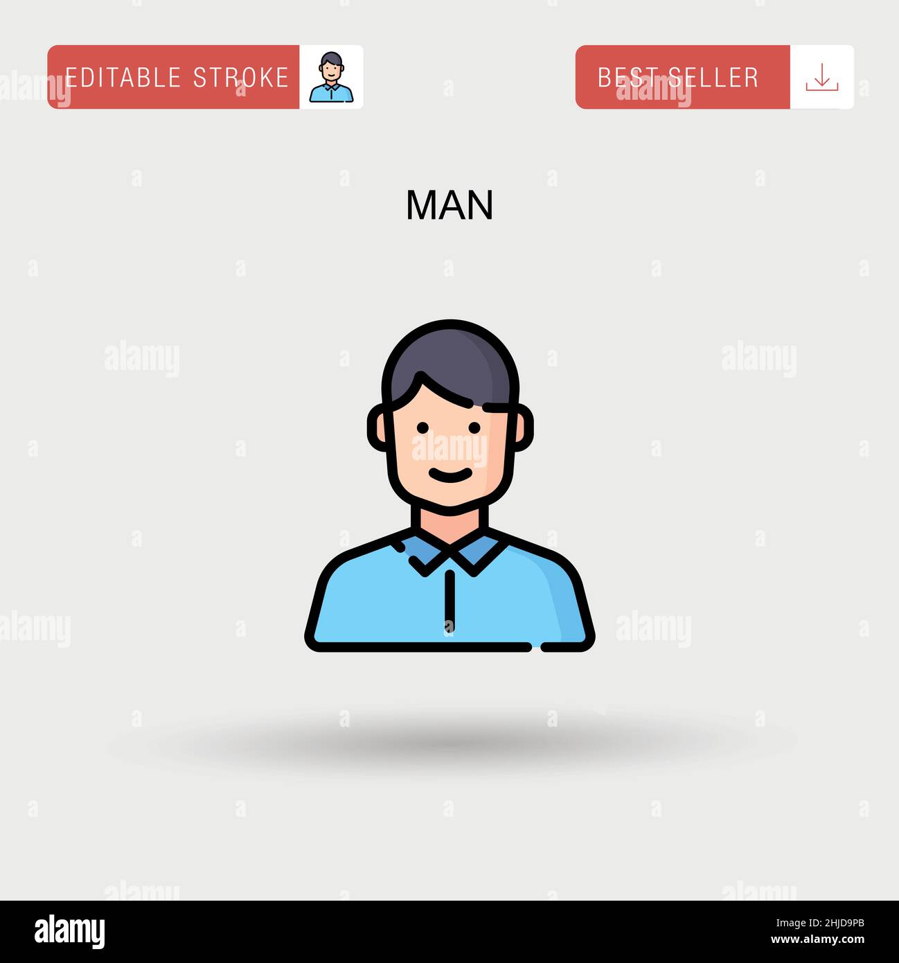 Handsome portrait Stock Vector Images - Alamy