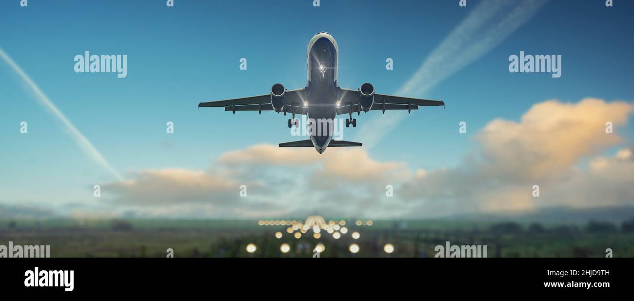 airplane take off landing flight Stock Photo - Alamy