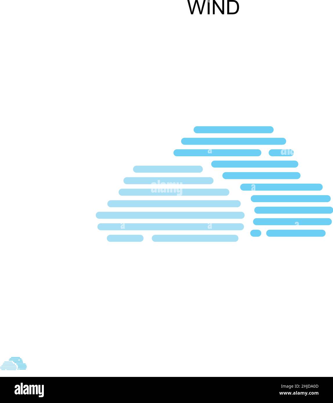 Wind Simple vector icon. Illustration symbol design template for web ...