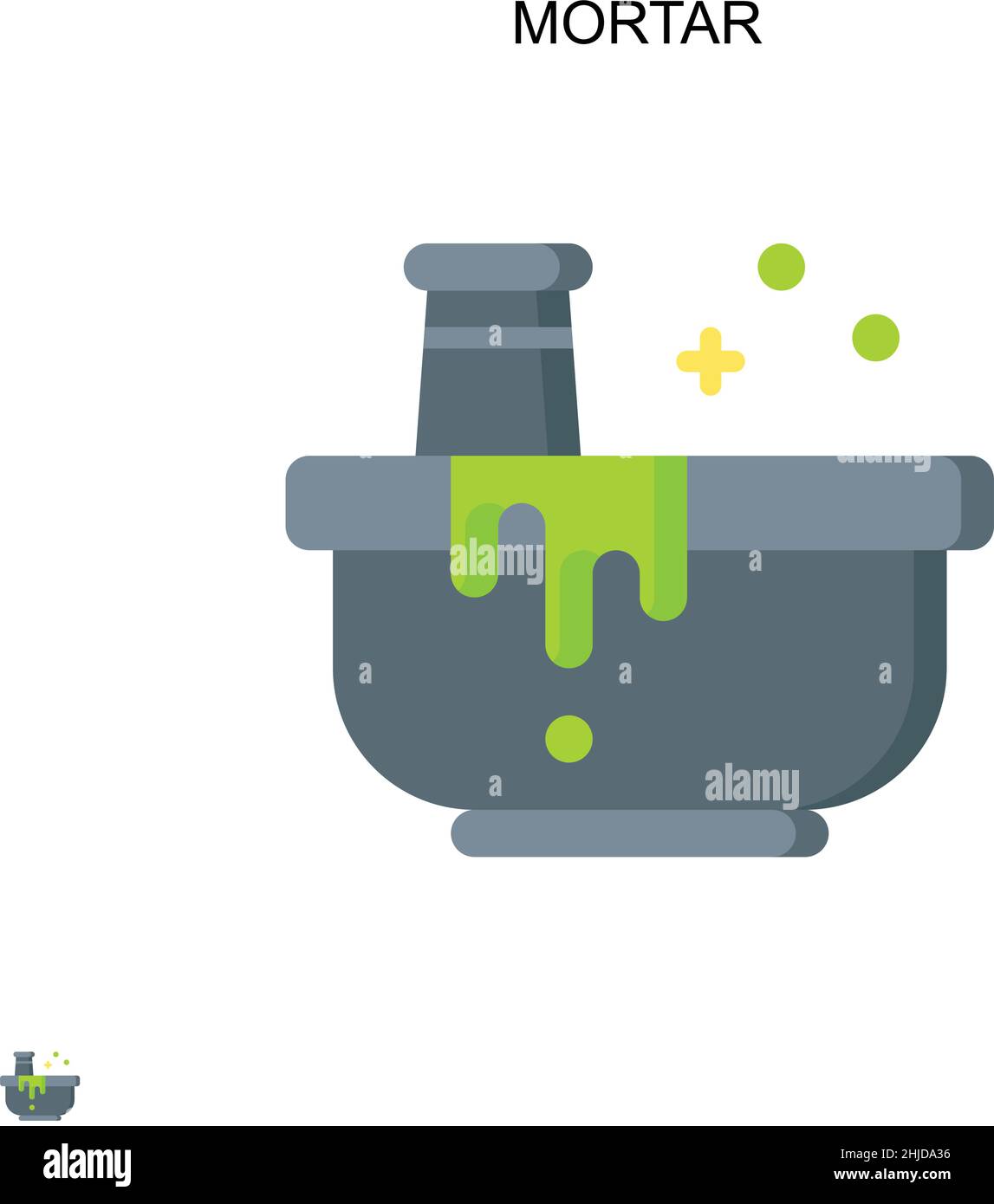 Mortar Simple vector icon. Illustration symbol design template for web ...