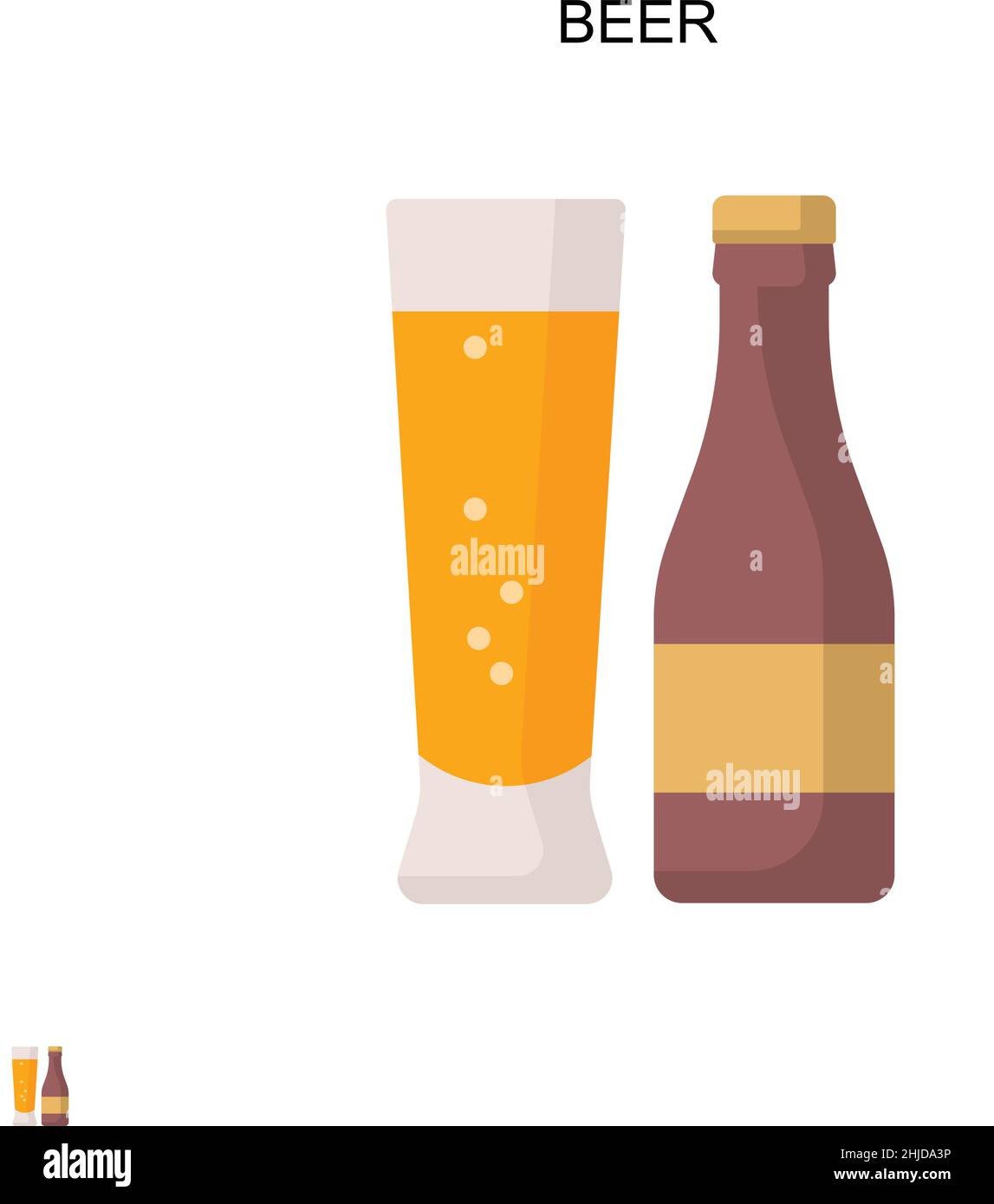 Beer Simple vector icon. Illustration symbol design template for web ...
