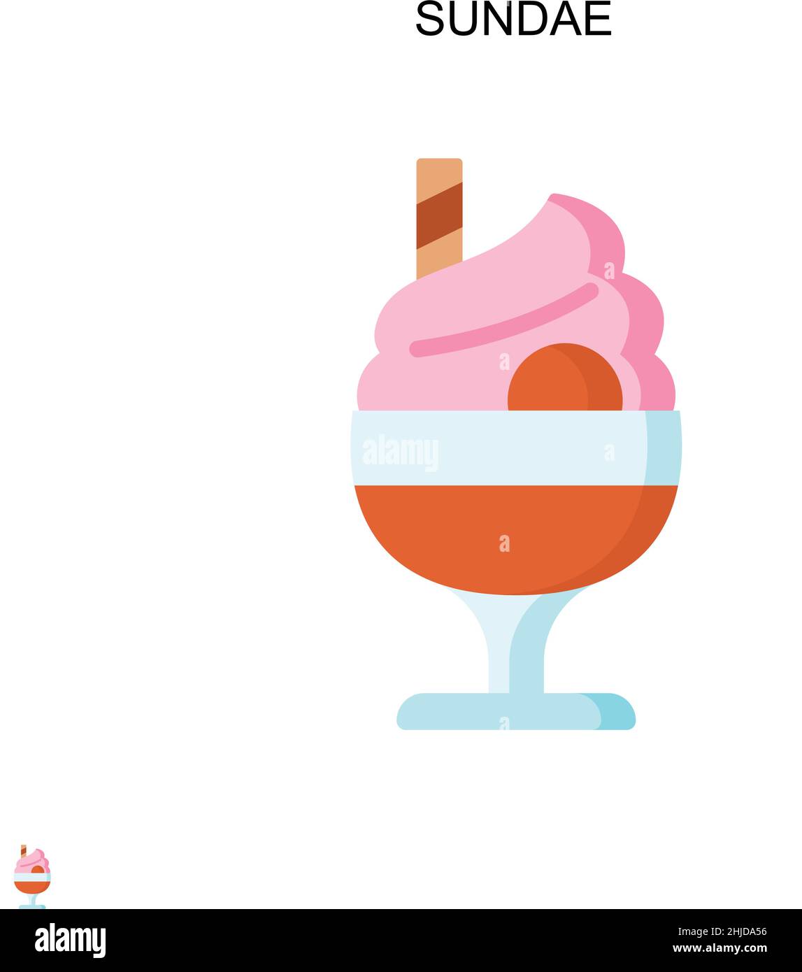 Sundae icon Stock Vector Images - Alamy