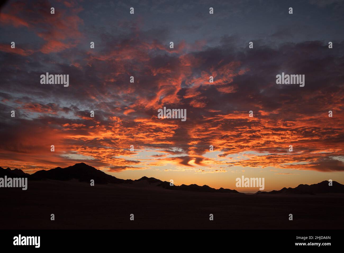 Sunset over Namibia Stock Photo - Alamy