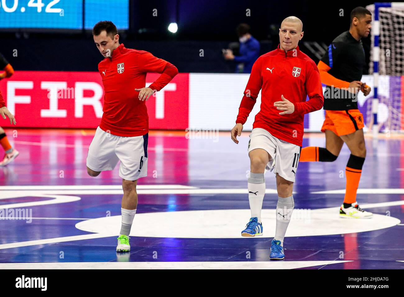 AMSTERDAM, NETHERLANDS - JANUARY 28: Denis Ramic of Serbia, Stefan ...