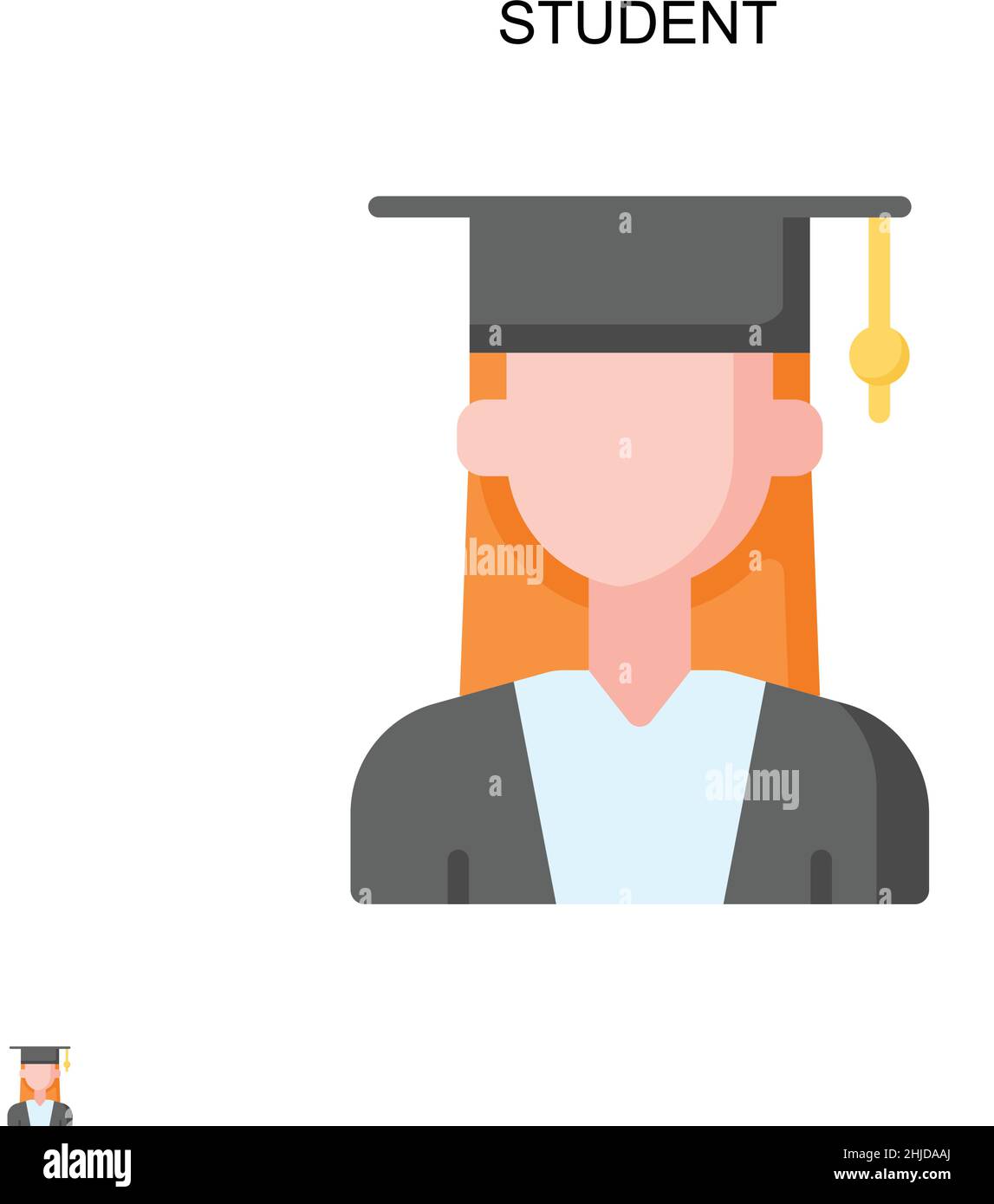 Student Simple vector icon. Illustration symbol design template for web ...