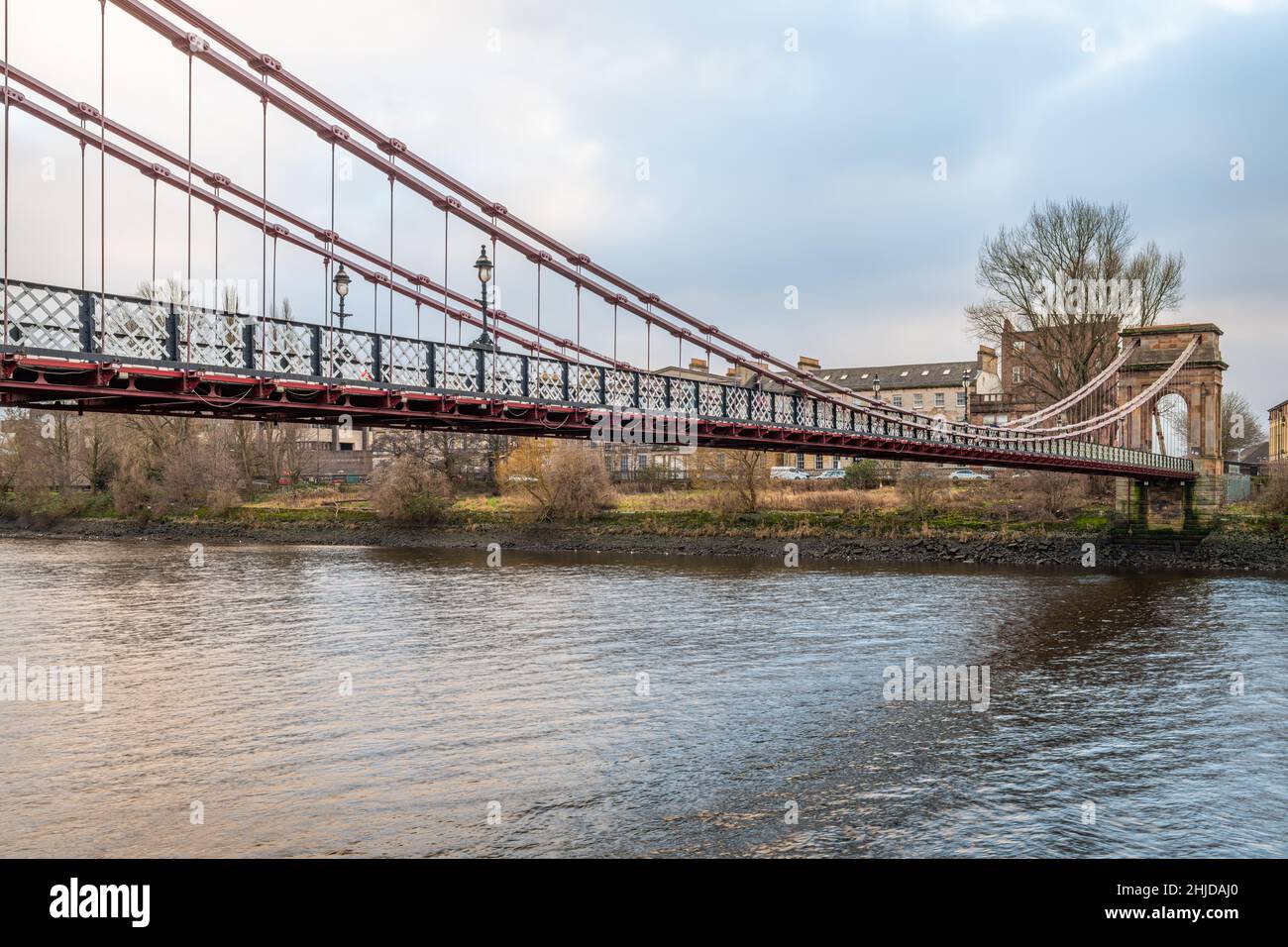 South Portland Street Suspension Bridge, Glasgow, Scotland Stock Photo ...