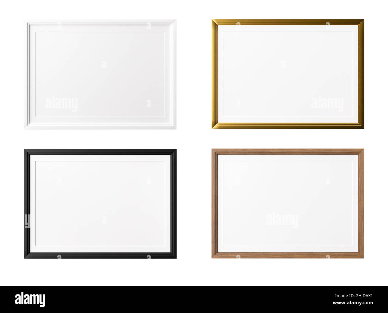 Set black white wooden frame hi-res stock photography and images - Alamy
