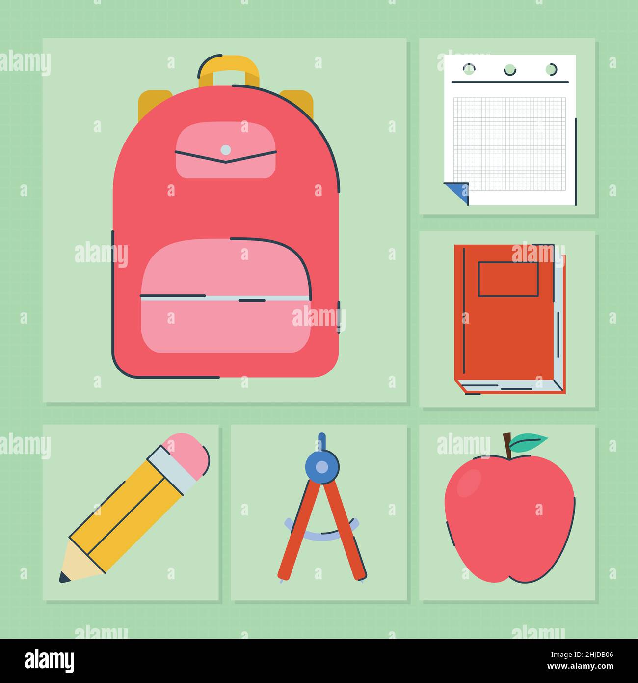 back to school icon set Stock Vector Image & Art - Alamy