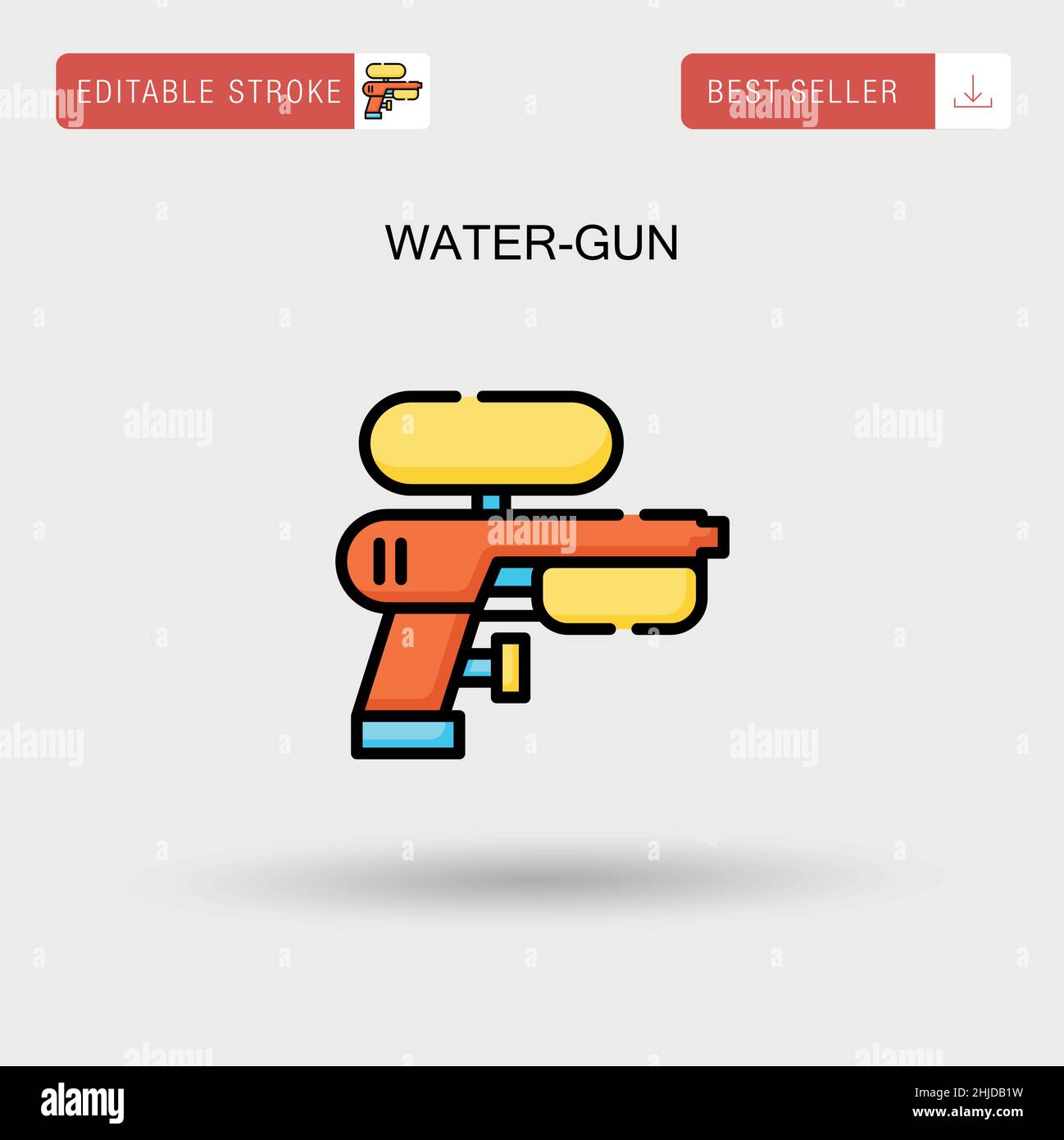 Water gun illustration plastic Stock Vector Images - Alamy