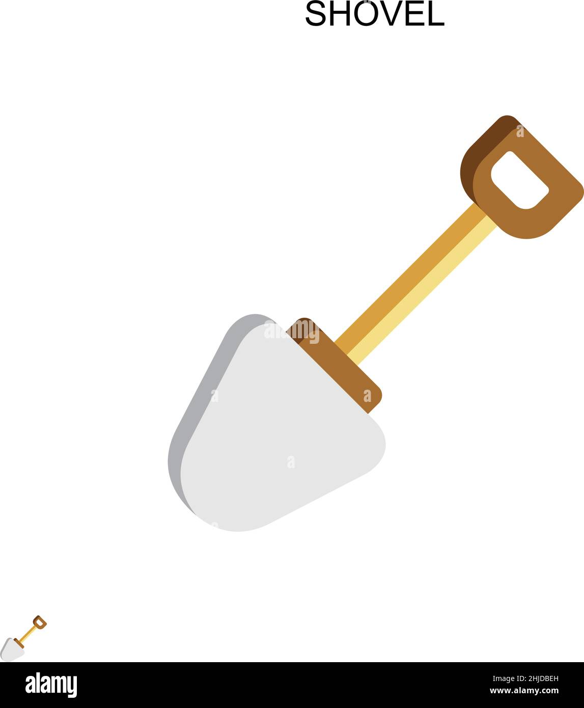 Shovel Simple vector icon. Illustration symbol design template for web ...