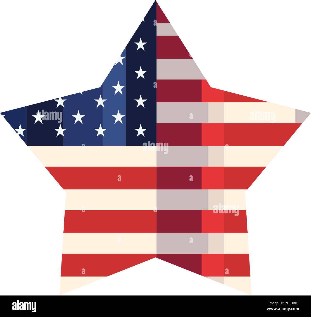 american flag in star form over white Stock Vector Image & Art - Alamy