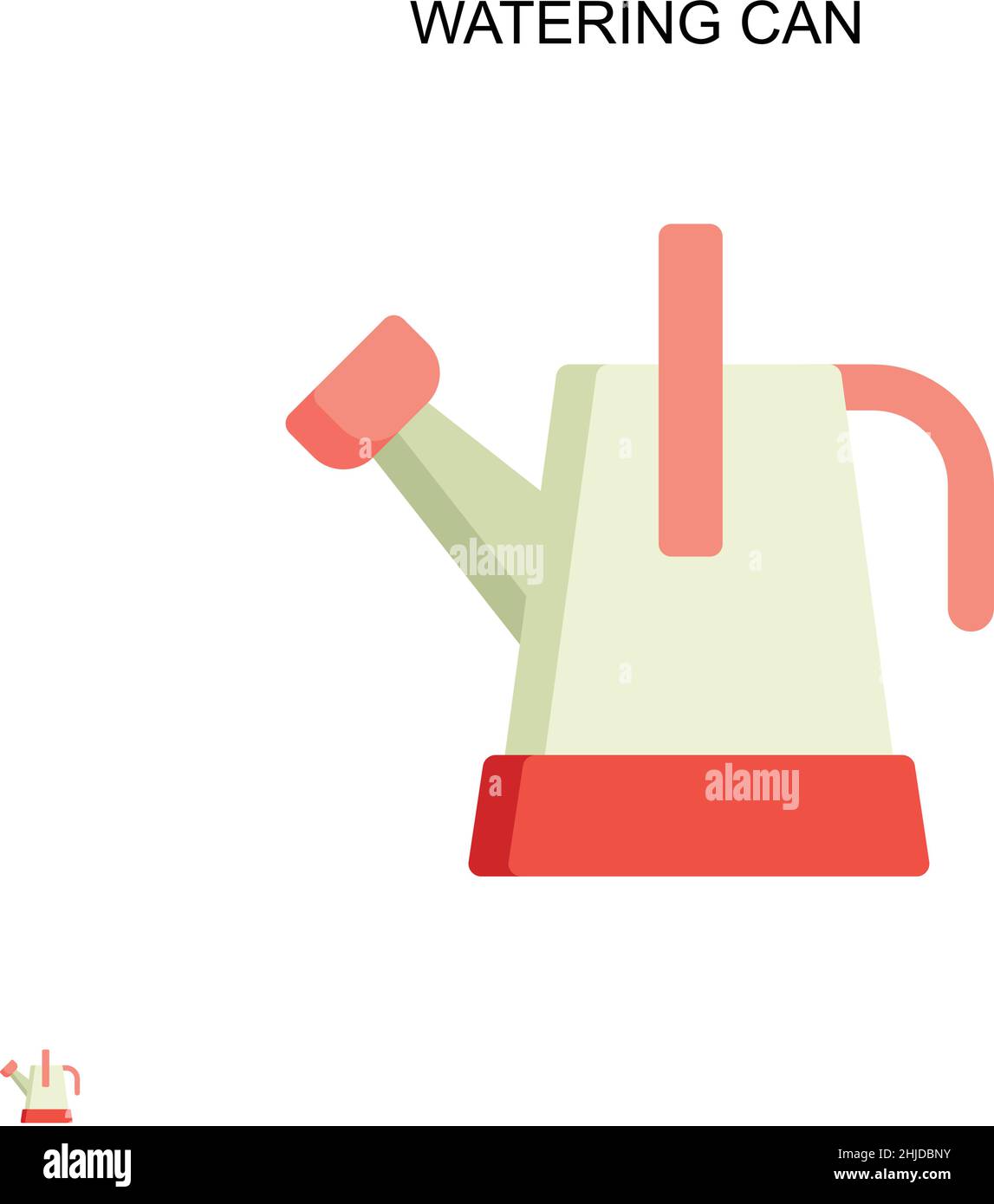 Watering can Simple vector icon. Illustration symbol design template ...
