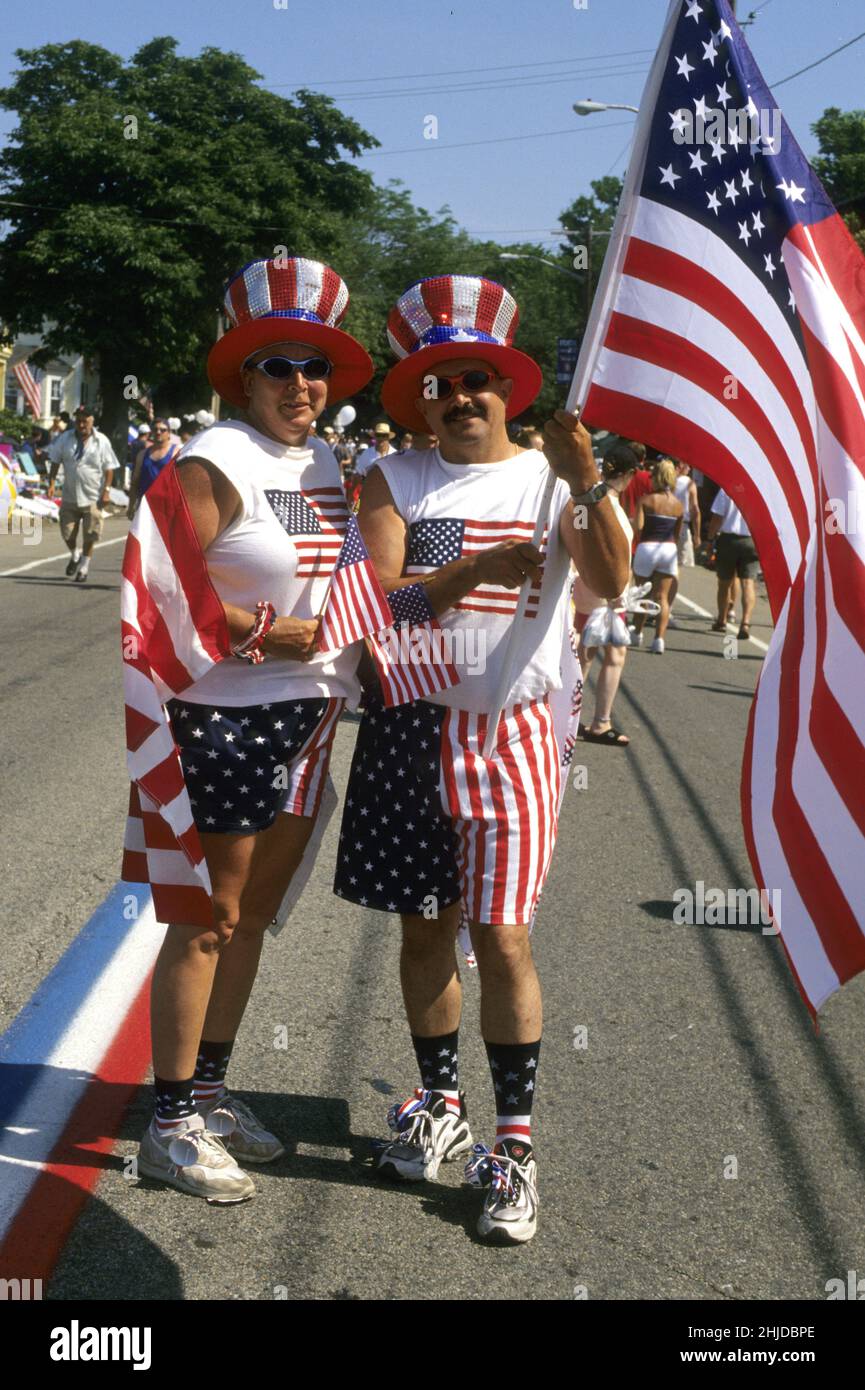 Usa oldest parade independence day happy July 4th patriot couple Stock ...