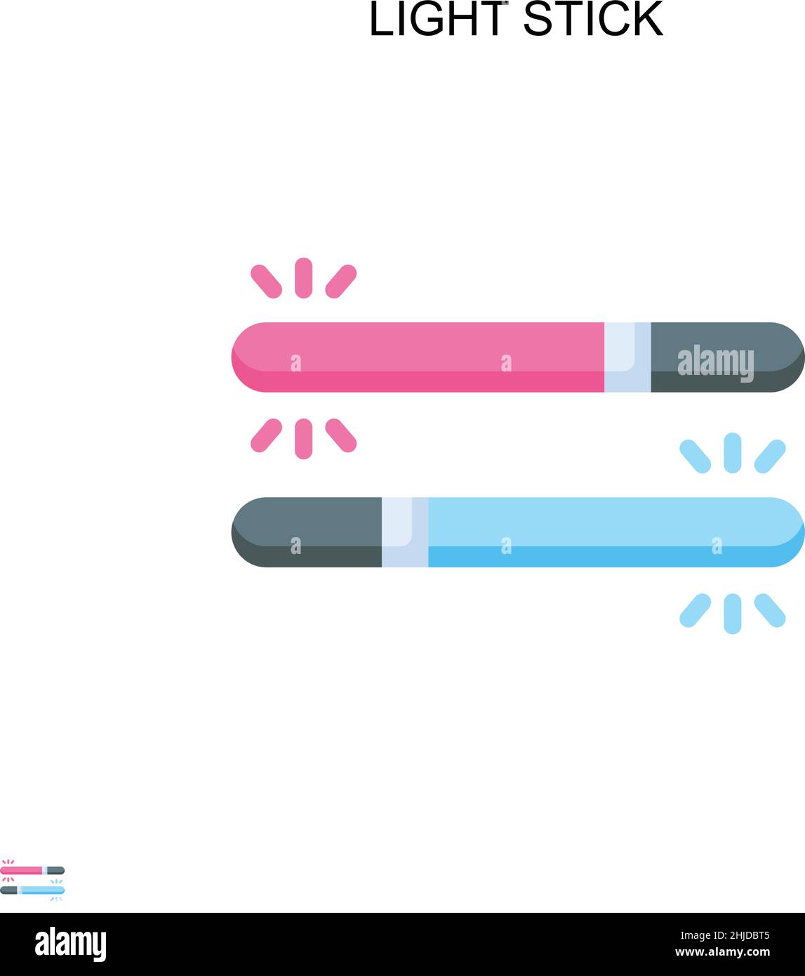 Light stick Simple vector icon. Illustration symbol design template for ...