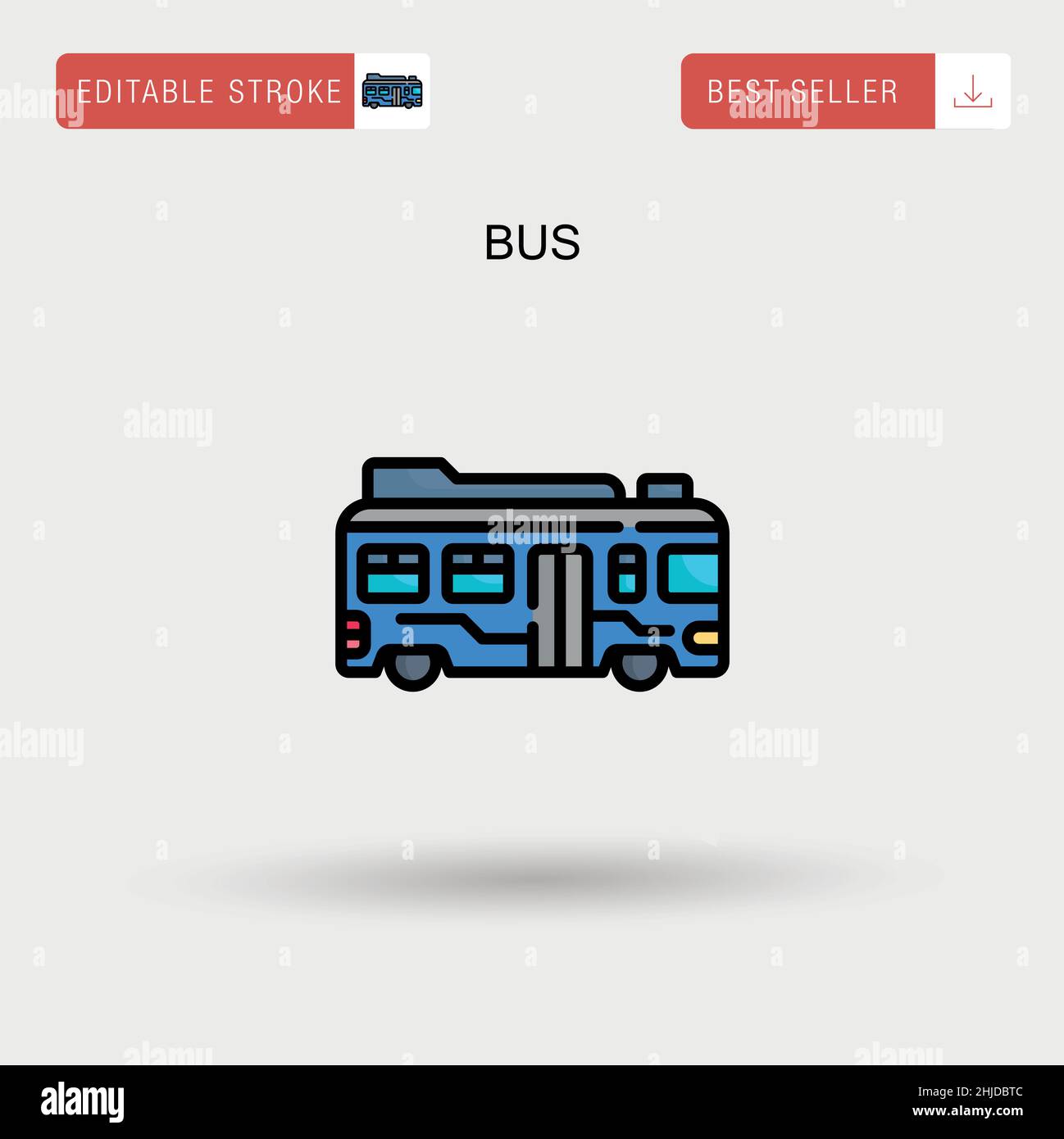 Bus Simple vector icon Stock Vector Image & Art - Alamy