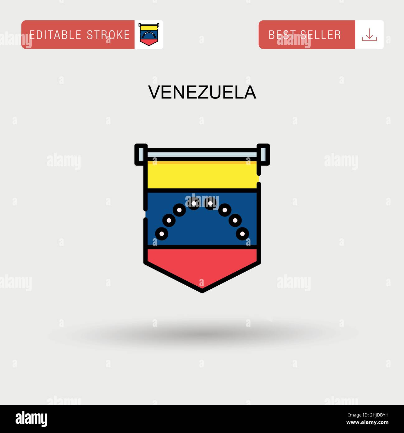 Flag venezuela national country symbol Stock Vector Images - Alamy
