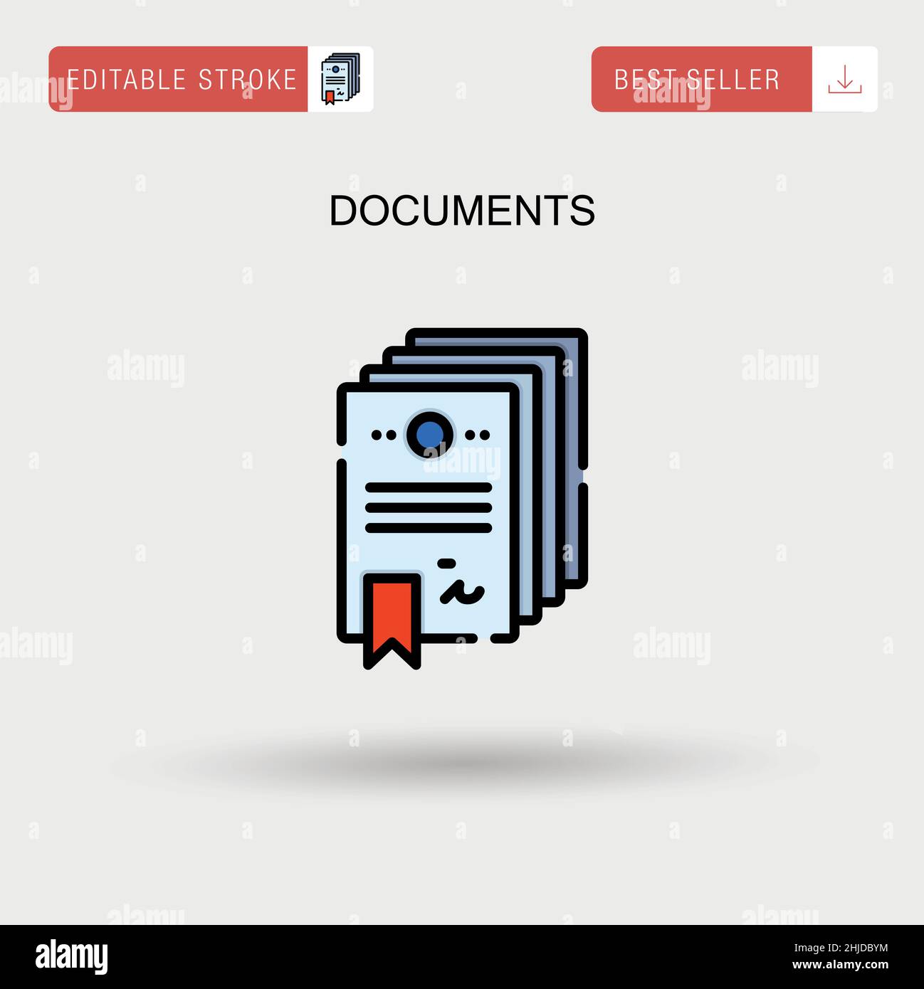 Documents Simple vector icon Stock Vector Image & Art - Alamy